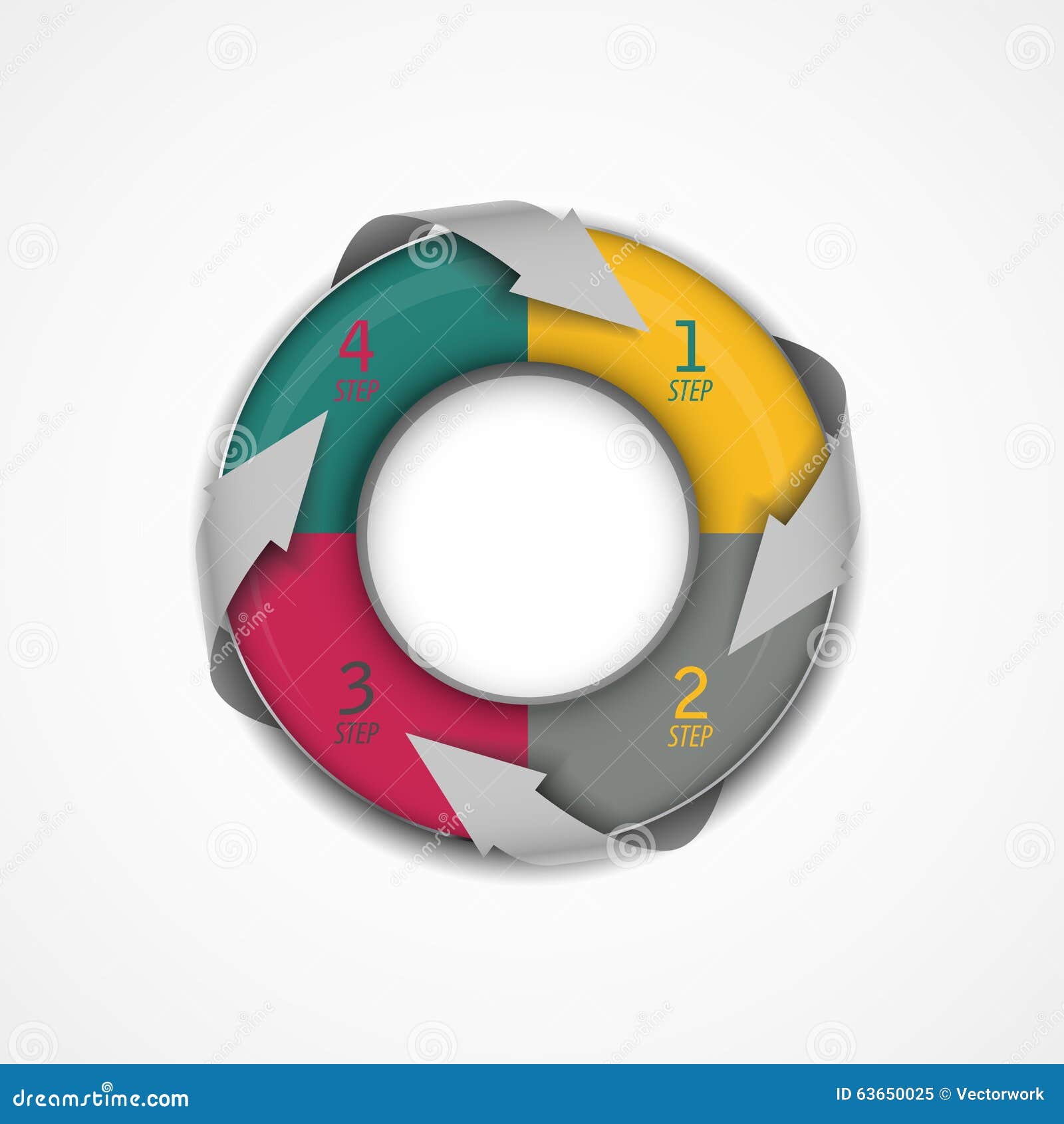 Infographics Data Pattern of Cyclical Processes, Stages. Stock ...