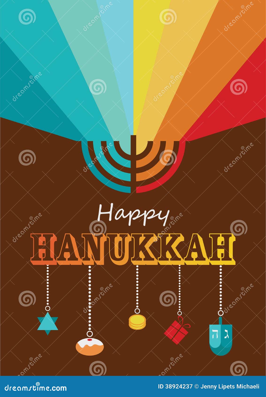 Infographics de Hanoucca illustration de vecteur. Illustration du ...