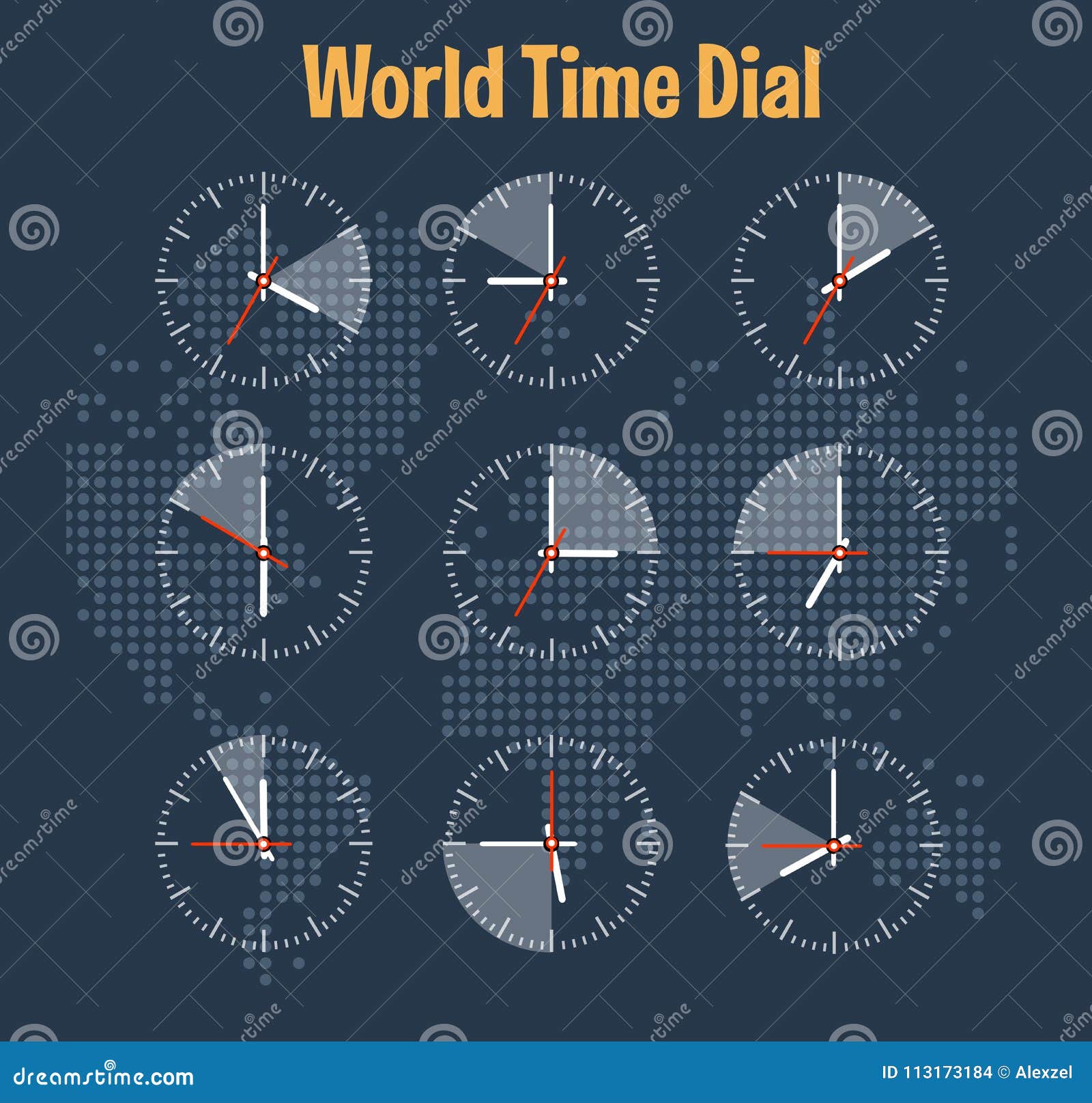 Infographics De La Hora Mundial Ilustración del Vector - Ilustración de ...