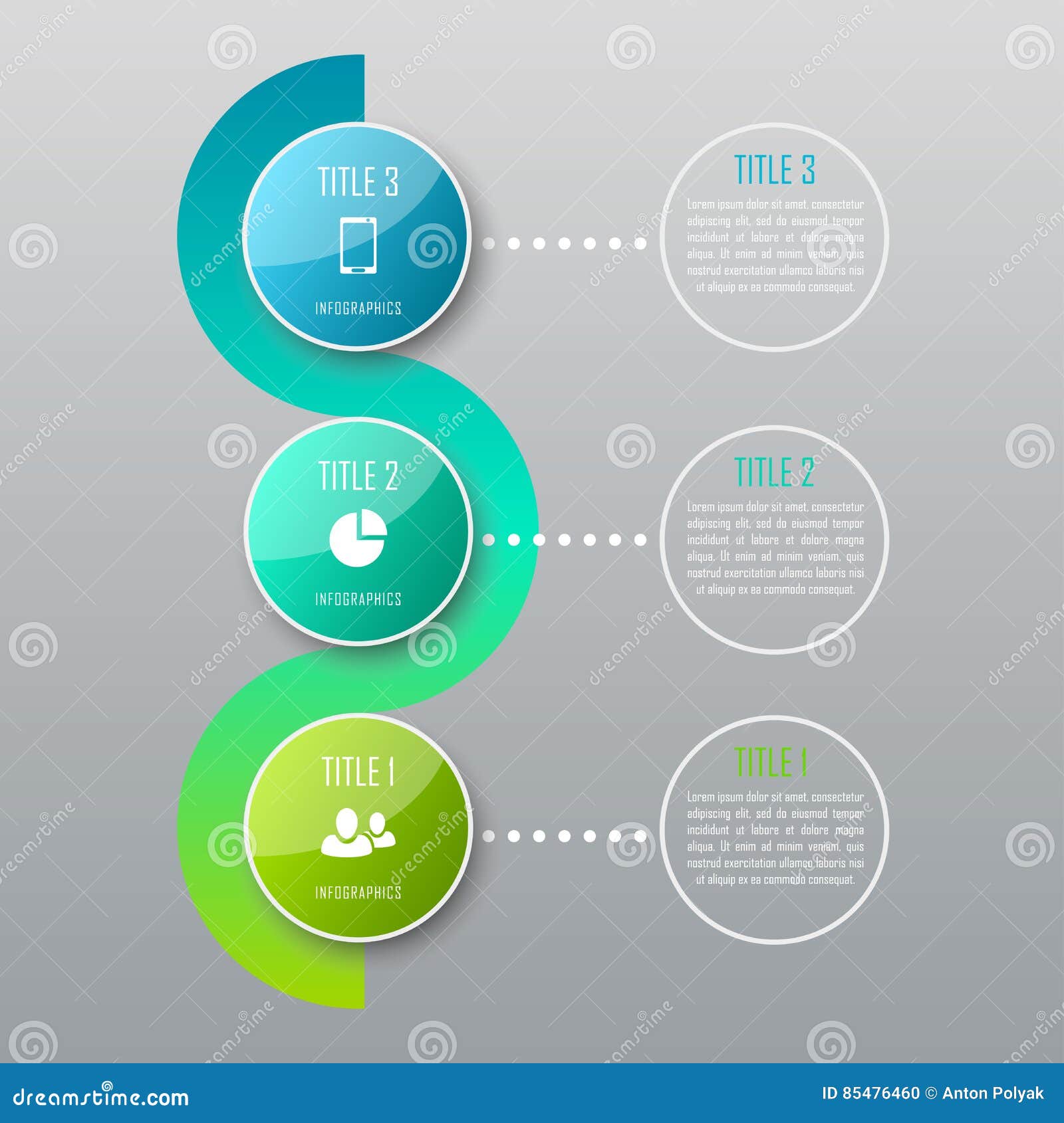 Infographics De Três Etapas Ilustração do Vetor - Ilustração de três ...