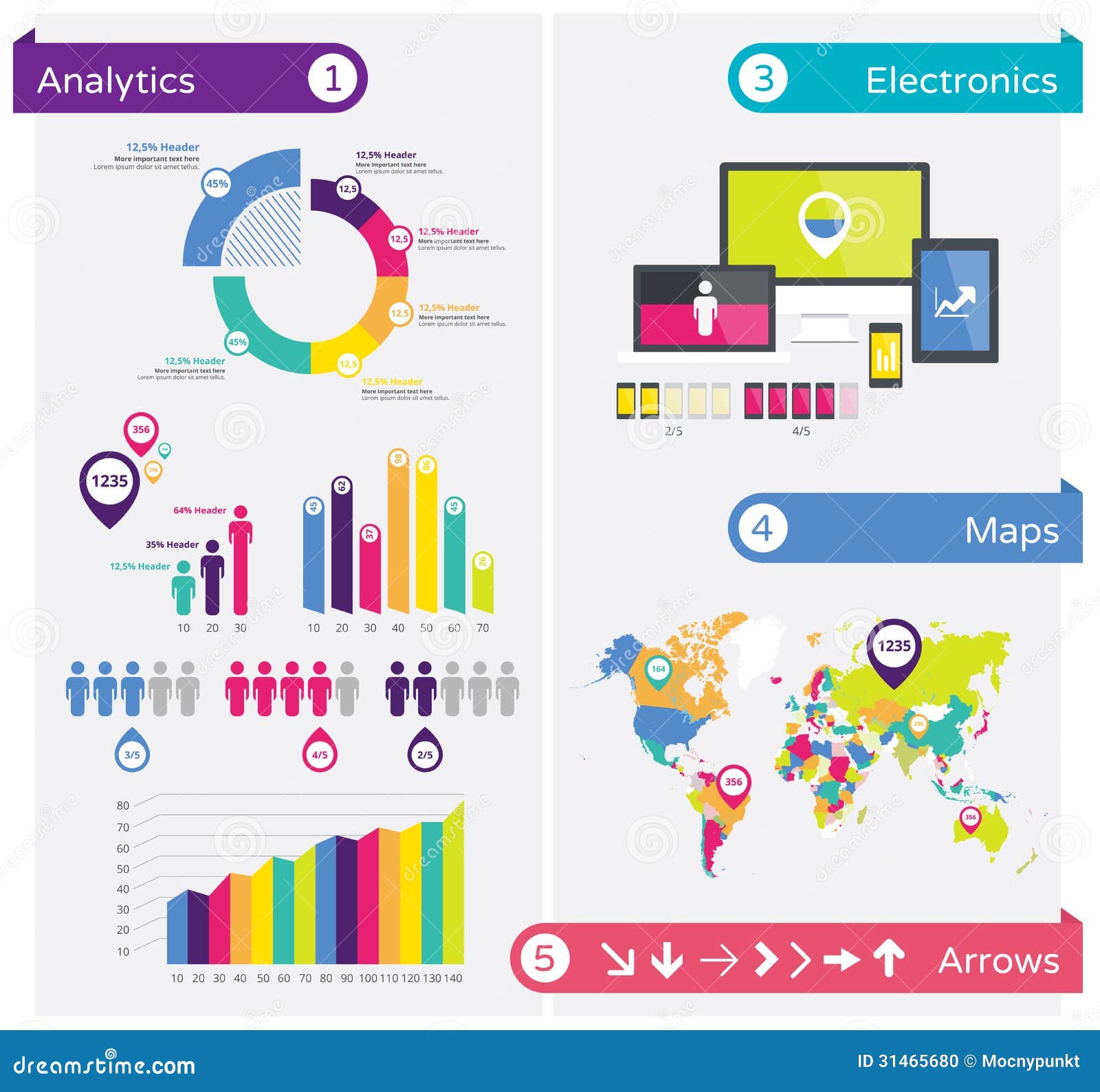 Infographics Design Elements, Infographic Template Stock Vector ...