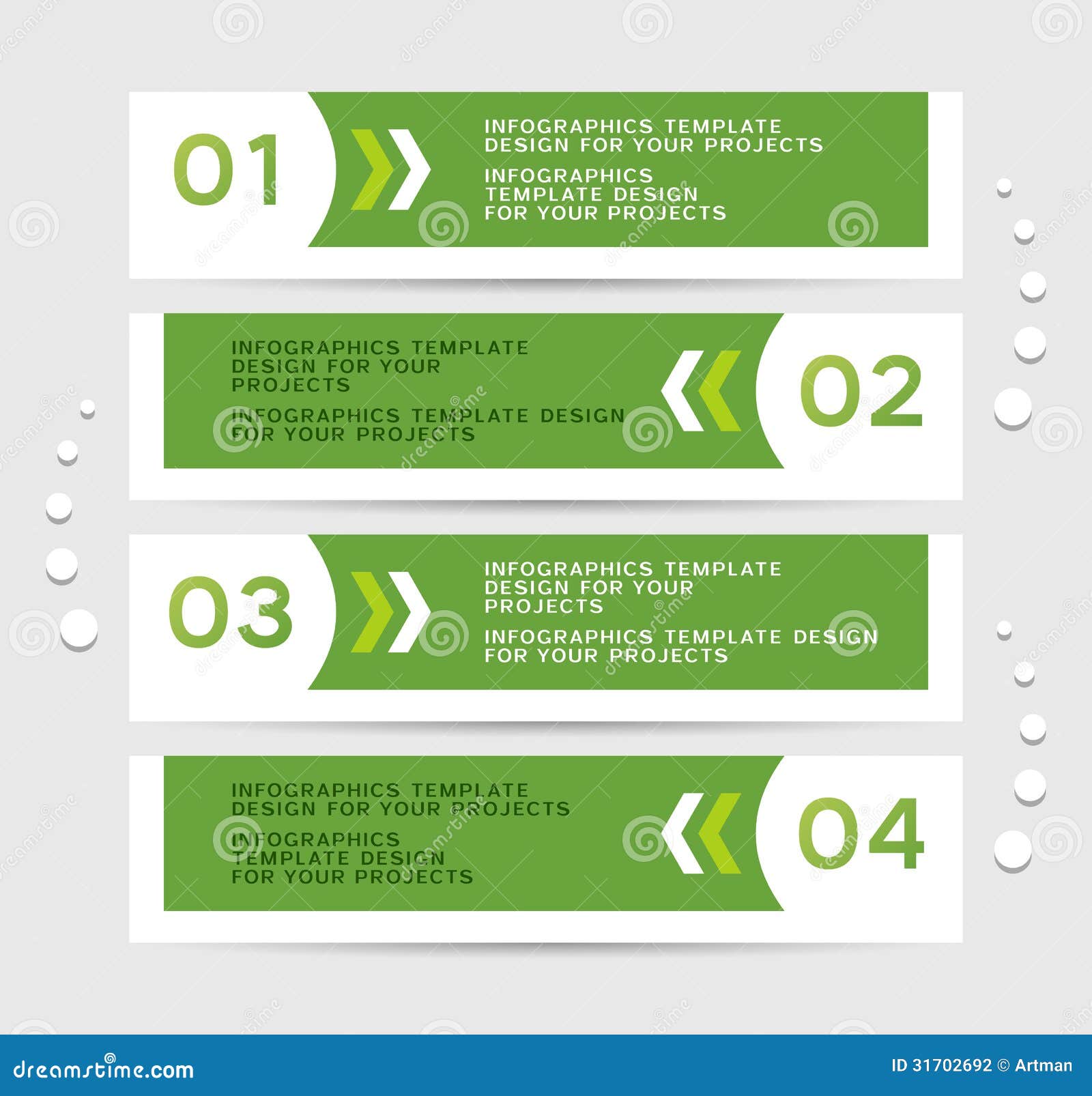 Infographics Design with Green Banners Stock Vector - Illustration of ...