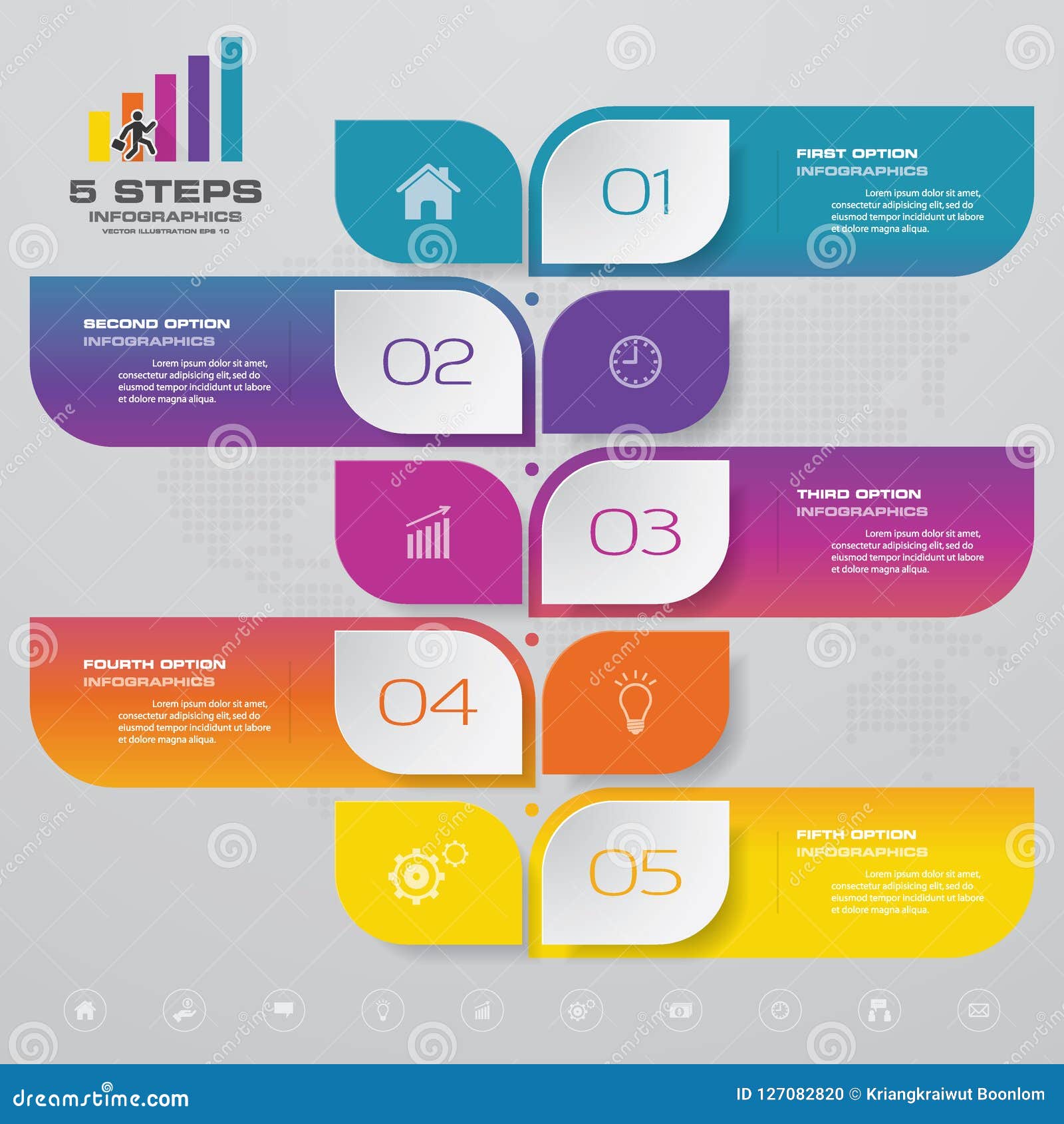 10 Steps Timeline Infographic Element. 10 Steps Infographic. EPS 10 ...