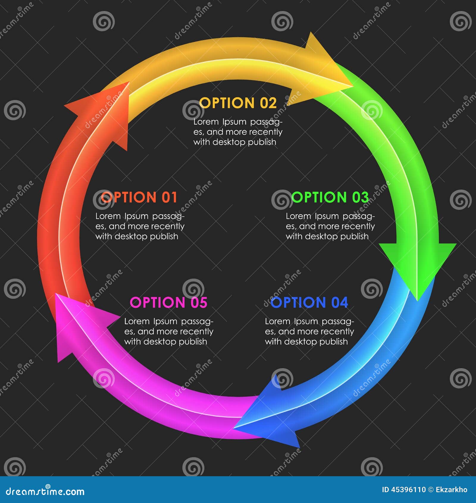 Infographics Design Template. Circular Arrows Stock Vector ...