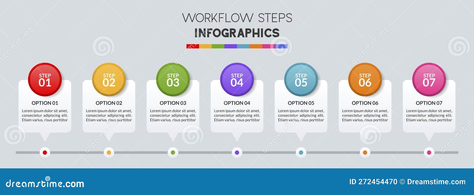 Infographics Design Template and Icons with 7 Options or 7 Steps Stock ...