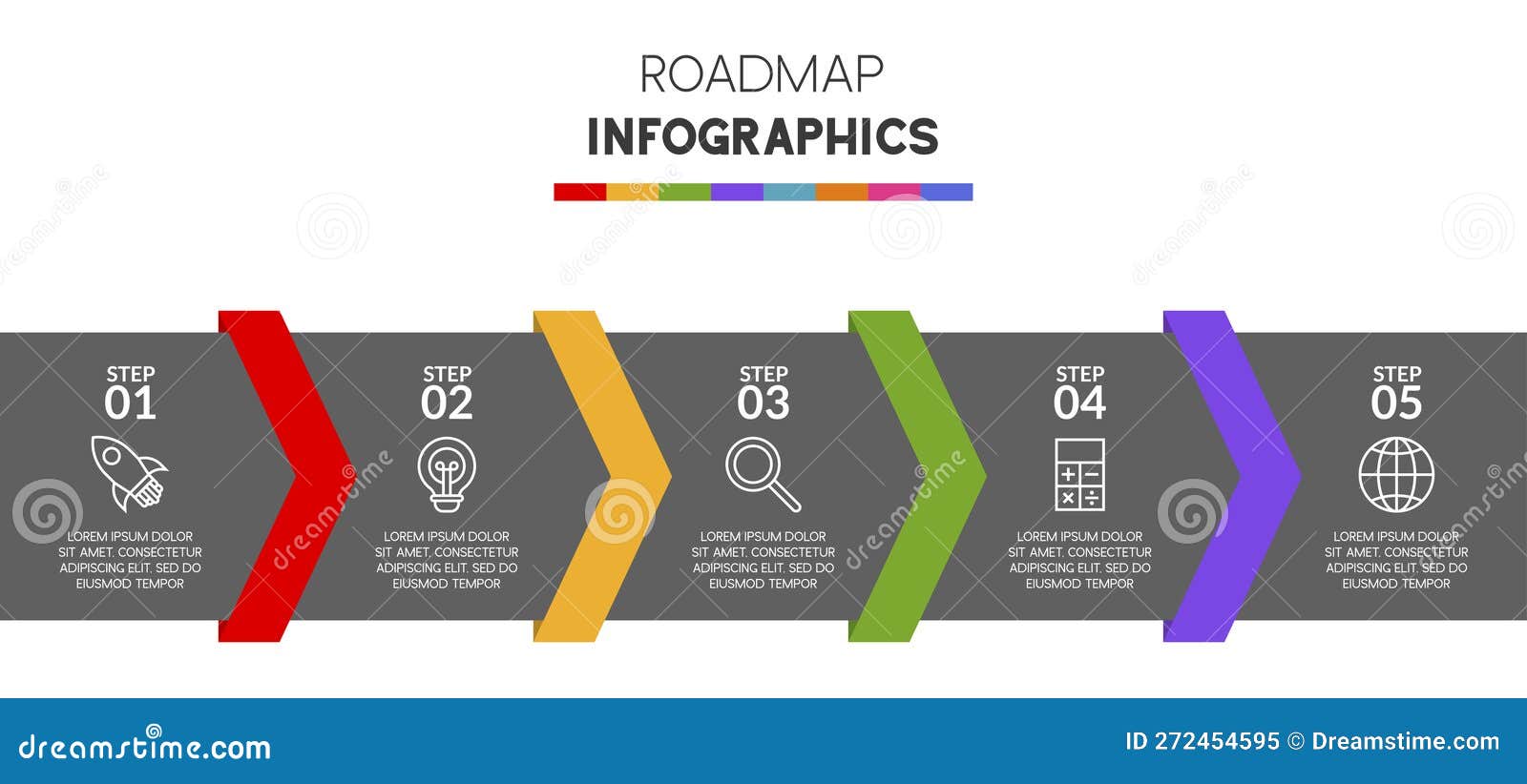 Infographics Design Template and Icons with 5 Options or 5 Steps Stock ...