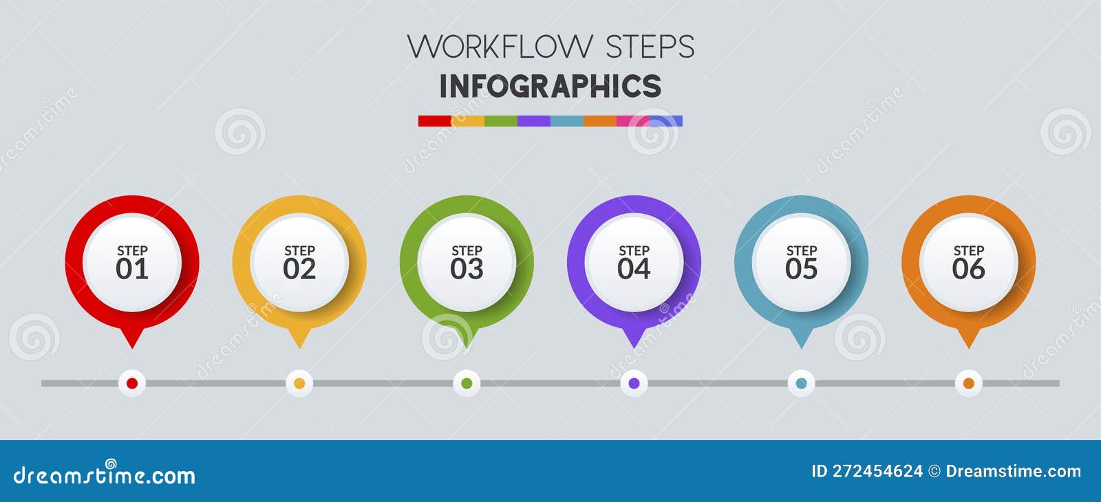 Infographics Design Template and Icons with 6 Options or 6 Steps Stock ...