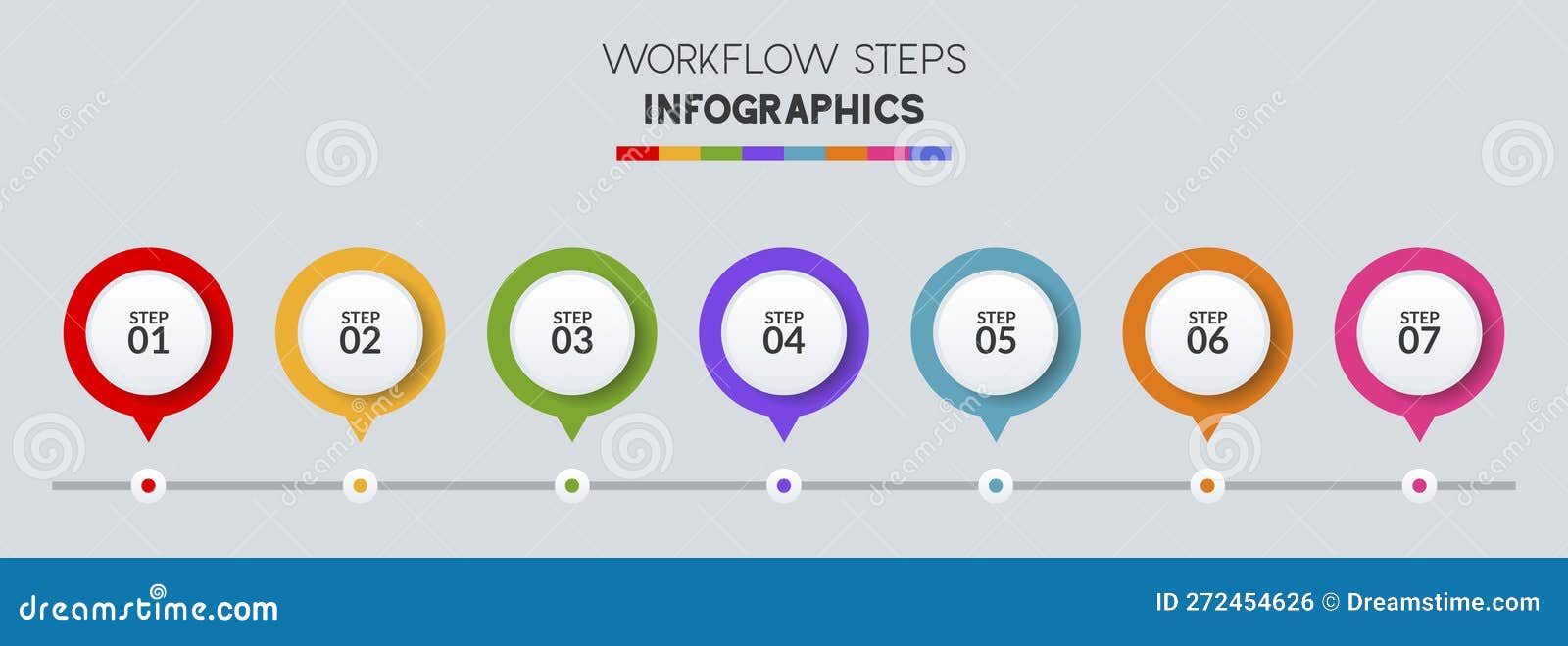 Infographics Design Template and Icons with 7 Options or 7 Steps Stock ...