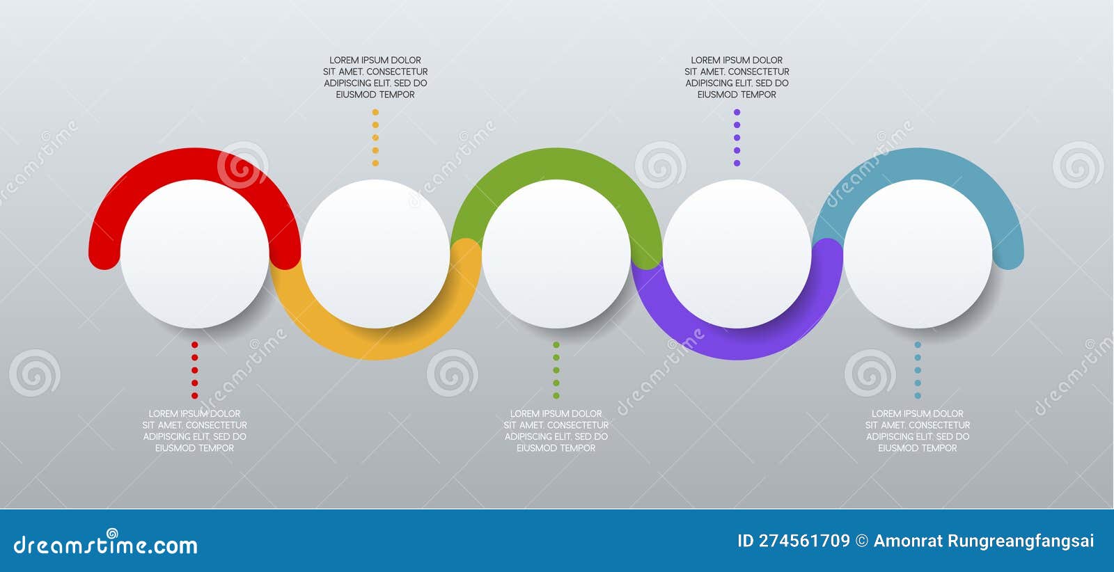 Infographics Design Template and Icons with 5 Options or 5 Steps Stock ...