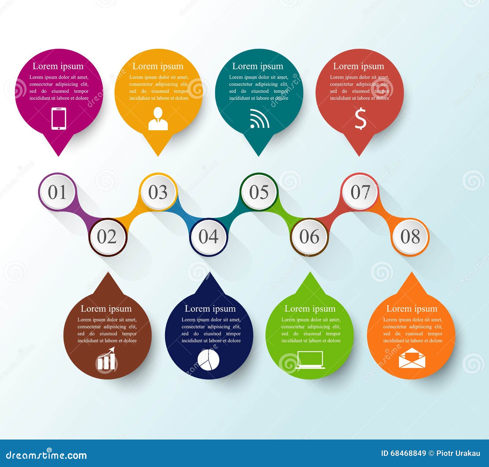 Infographics Design Template Stock Vector - Illustration of circle ...