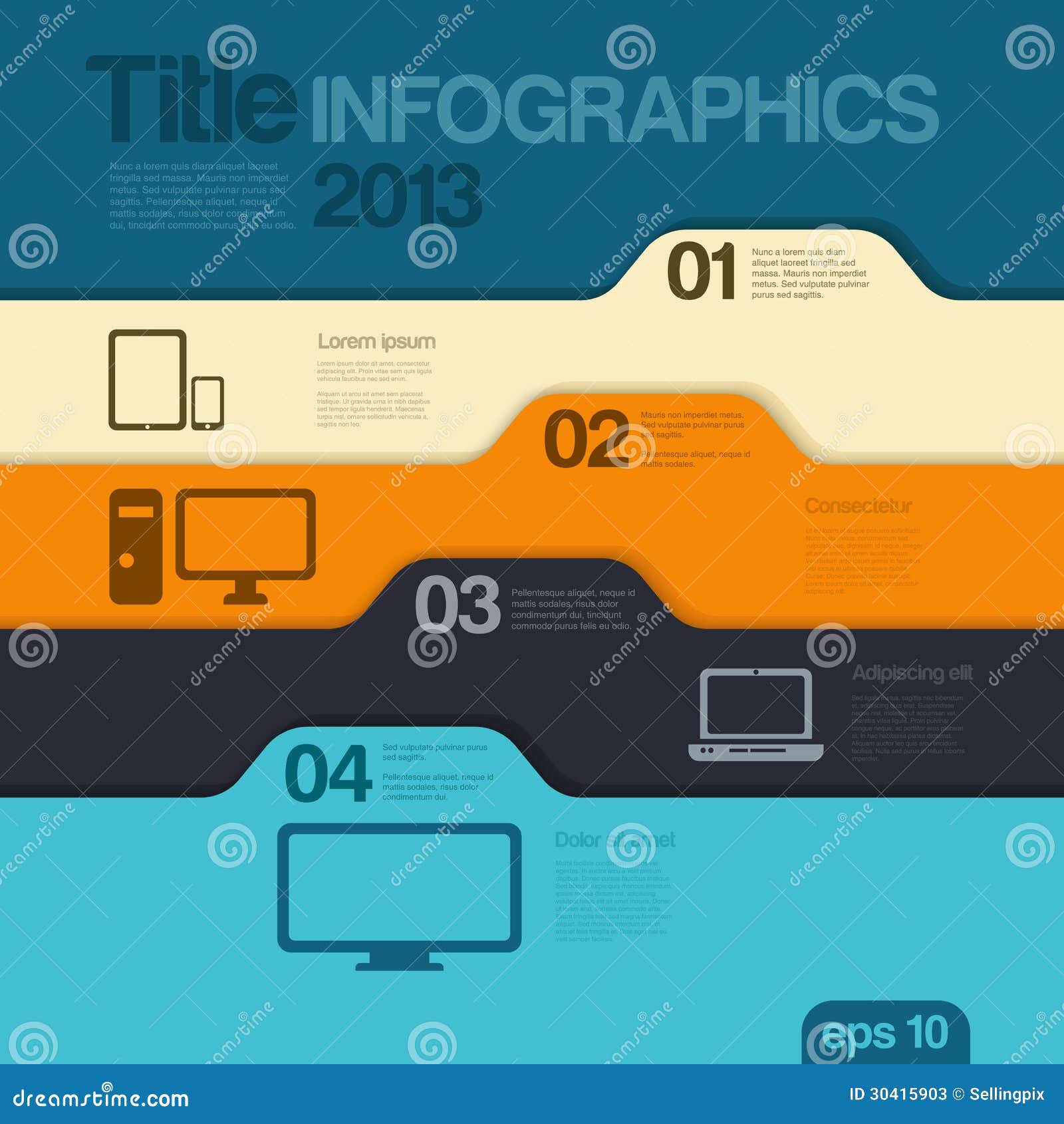 Electronics Infographics Cartoon Vector | CartoonDealer.com #49864647