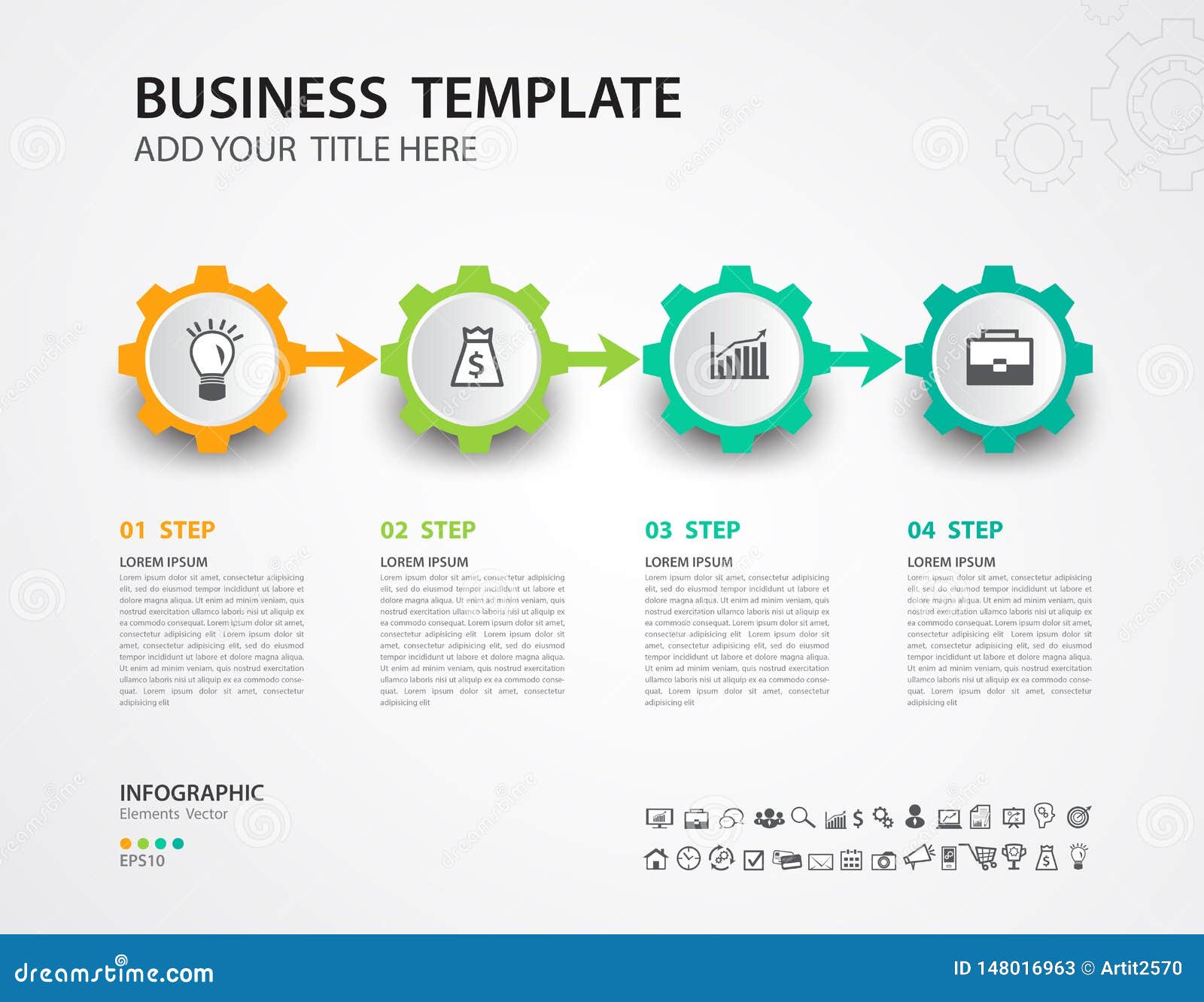 Infographics Design Vector Template, Timeline, Process Chart ...