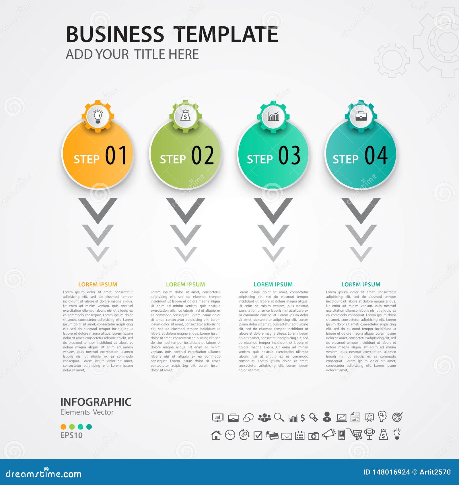 Infographics Design Vector Template, Timeline, Process Chart ...