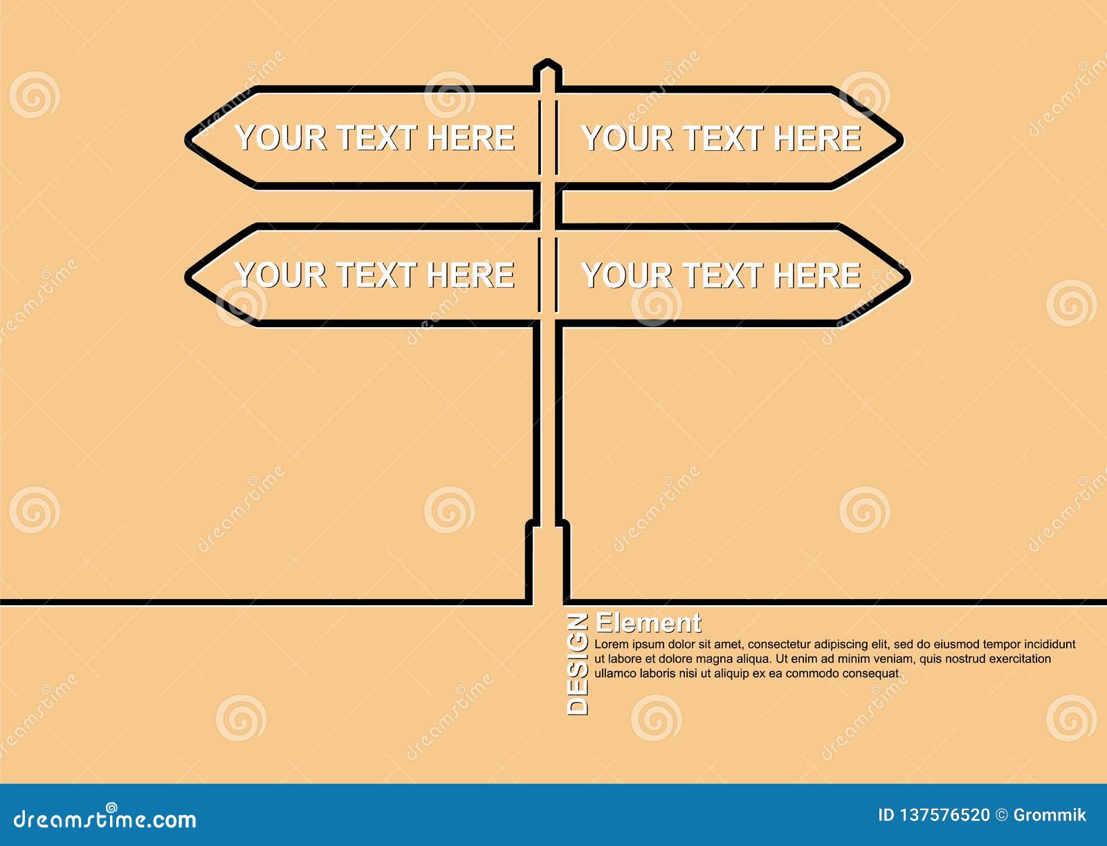 Infographics, Direction or Stage of Development Stock Vector ...
