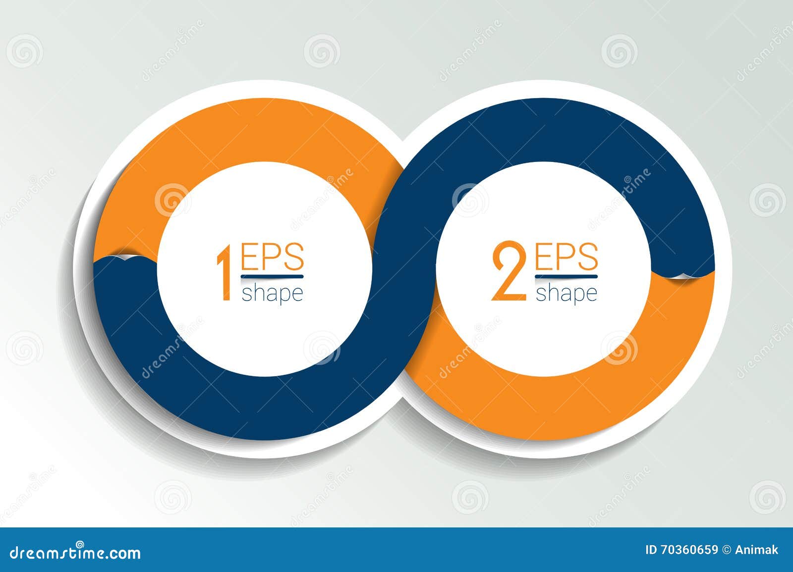 Infographics Do Círculo De Dois Elementos Ilustração do Vetor ...
