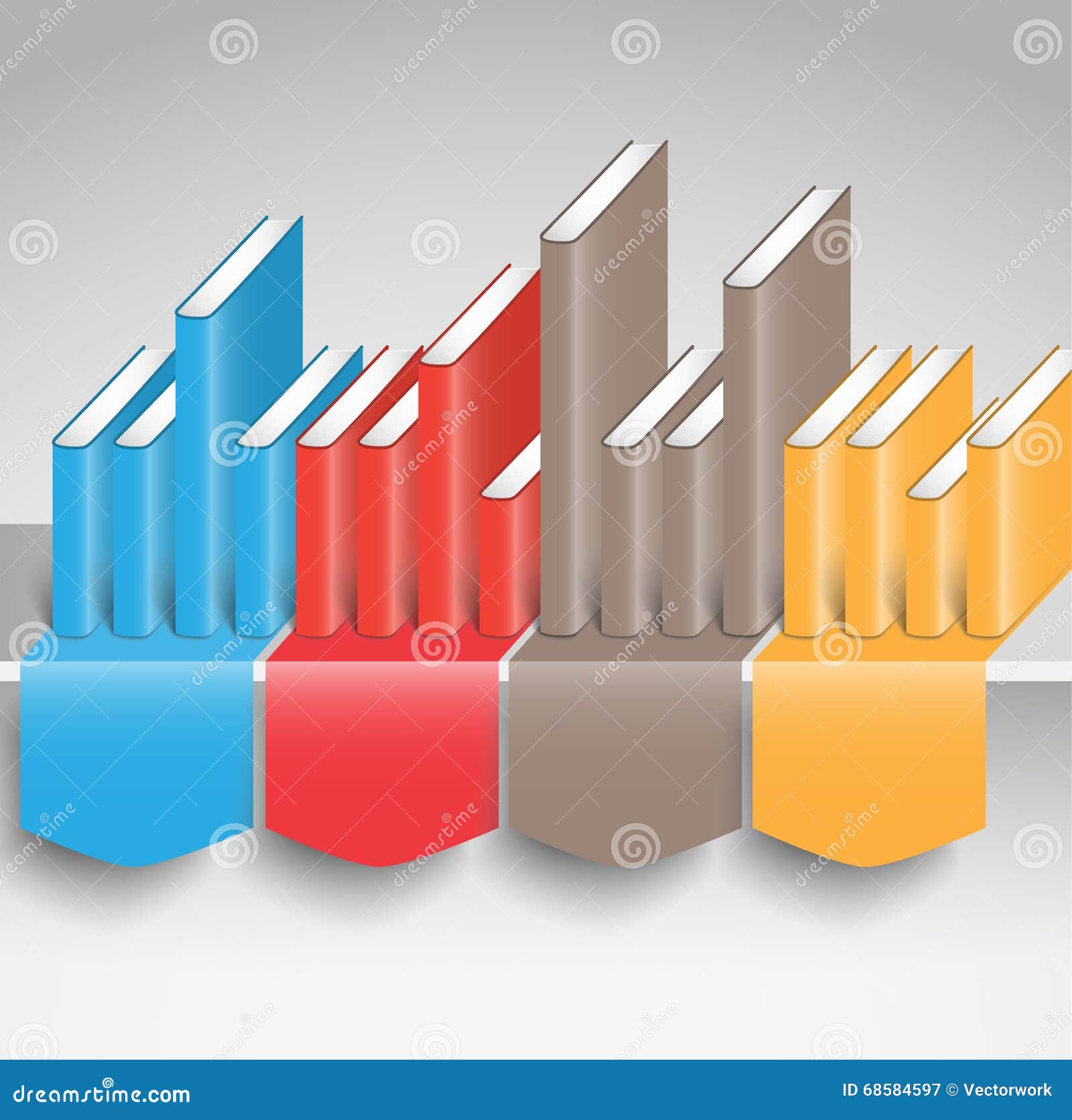 Infographics Education, Reading Books, Presentation Stock Vector ...