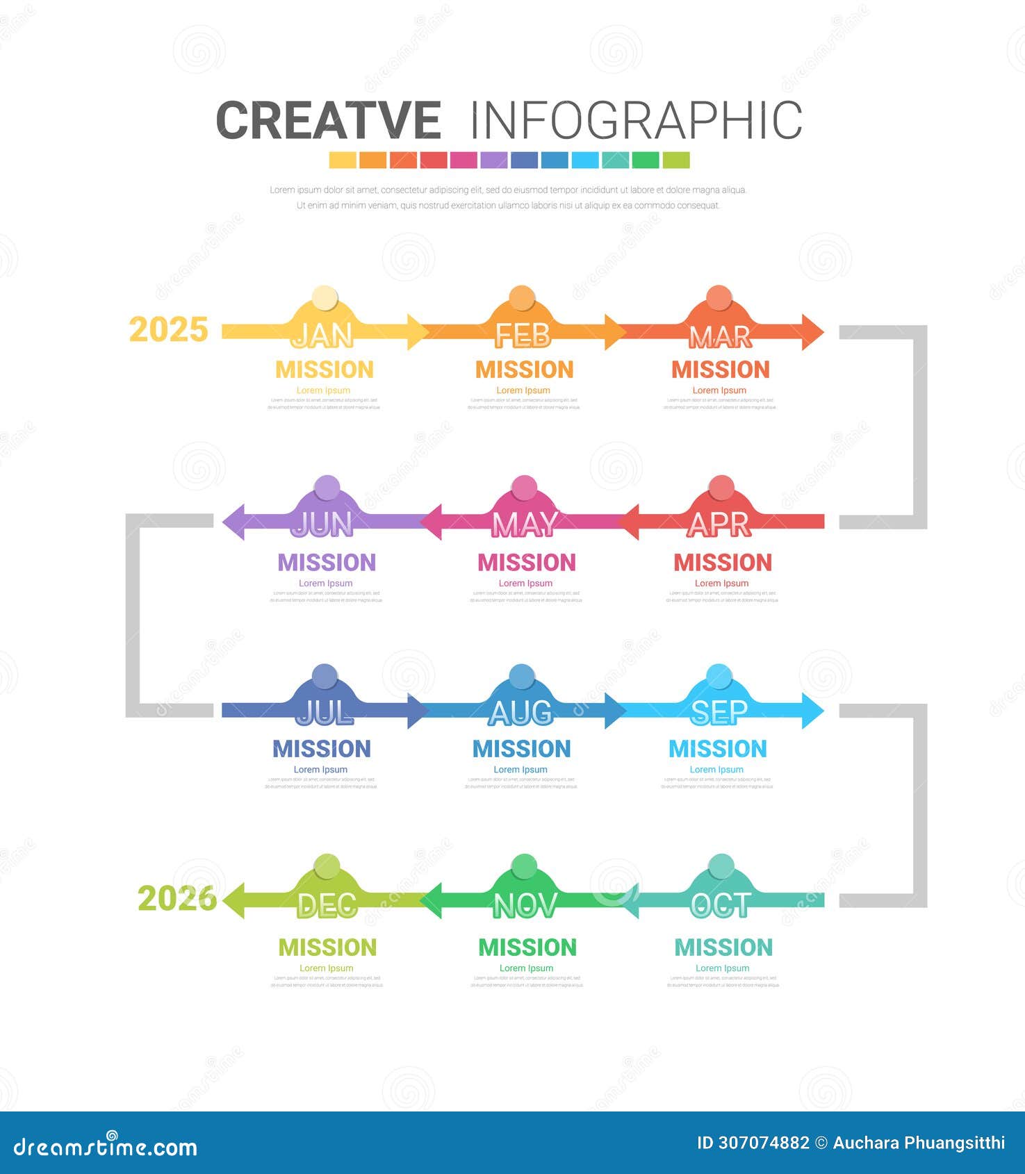 Infographics Element Design for All Month, 12 Months, Can Be Used for ...