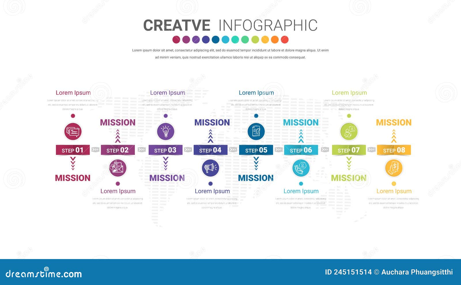 Infographics Element Design for 8 Option Stock Vector - Illustration of ...