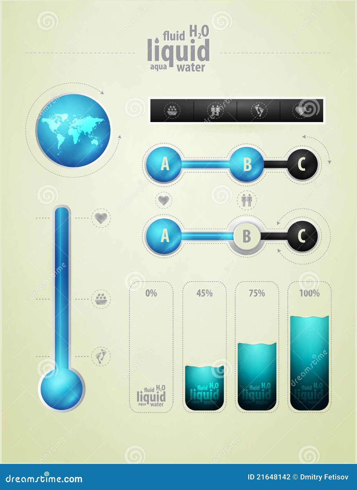 Infographics Element on Water Stock Vector - Illustration of icon ...
