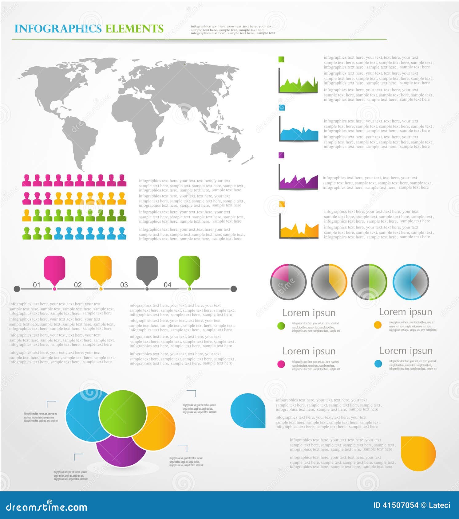 Infographics Elements. stock vector. Illustration of design - 41507054
