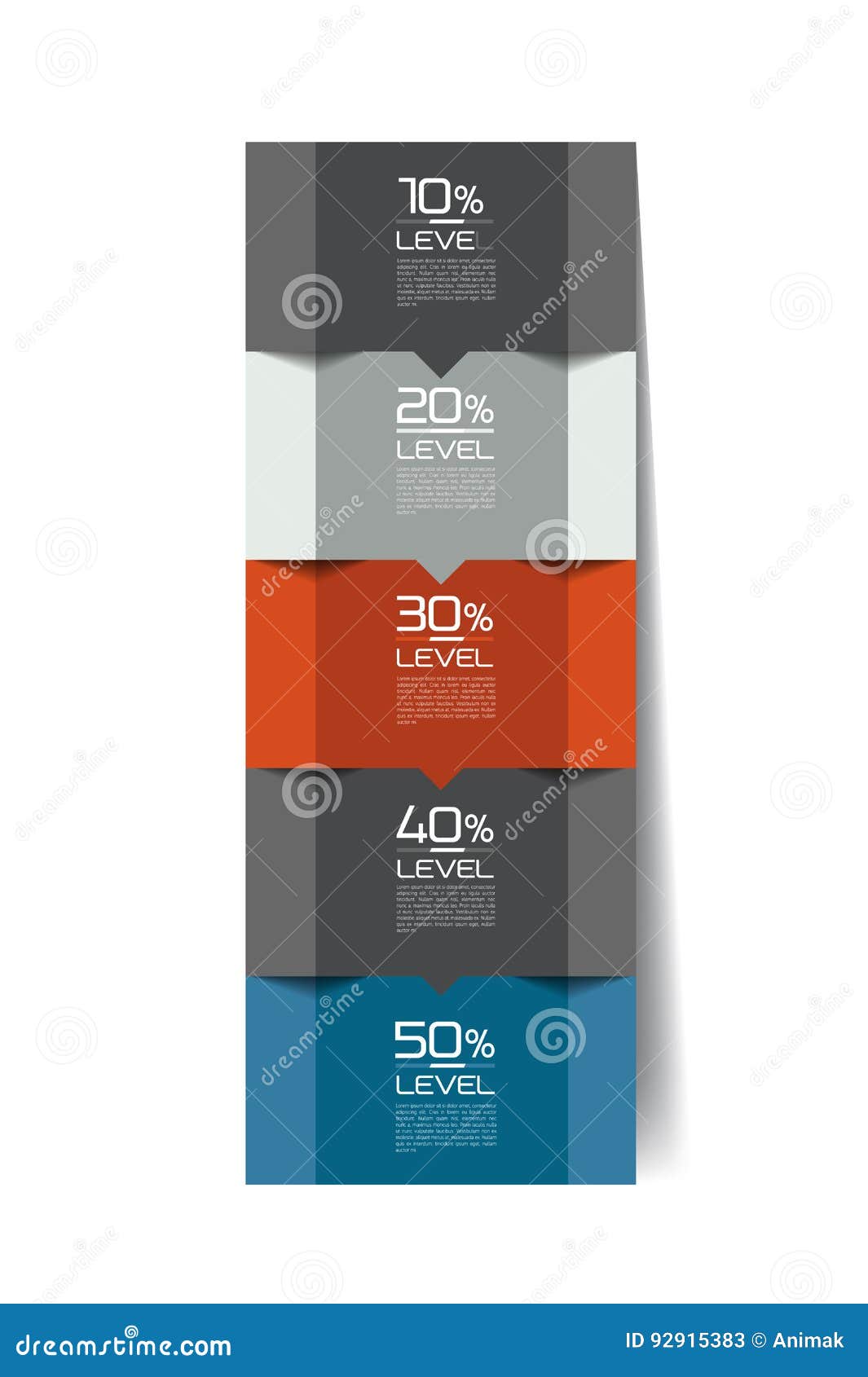 Infographics Elements. Square Tab, Flowchart, Box Diagram. Cartoon ...