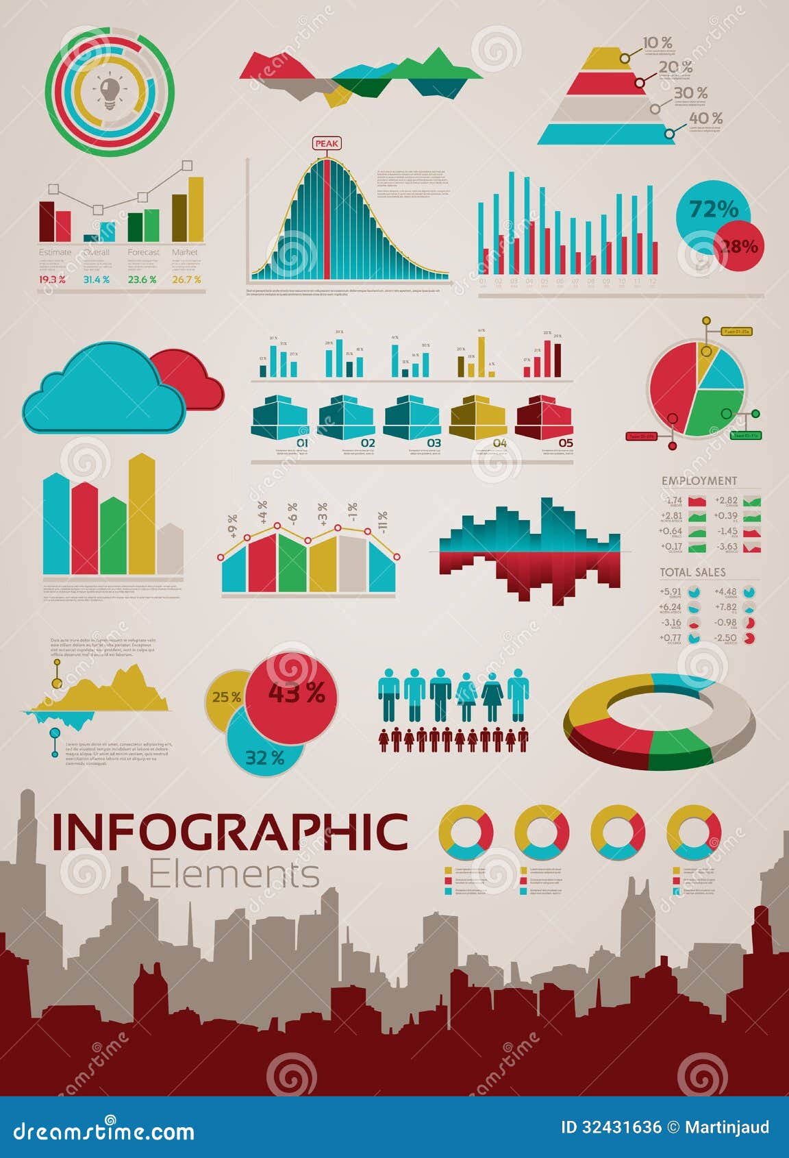 Infographics Elements and Statistics Stock Vector - Illustration of ...
