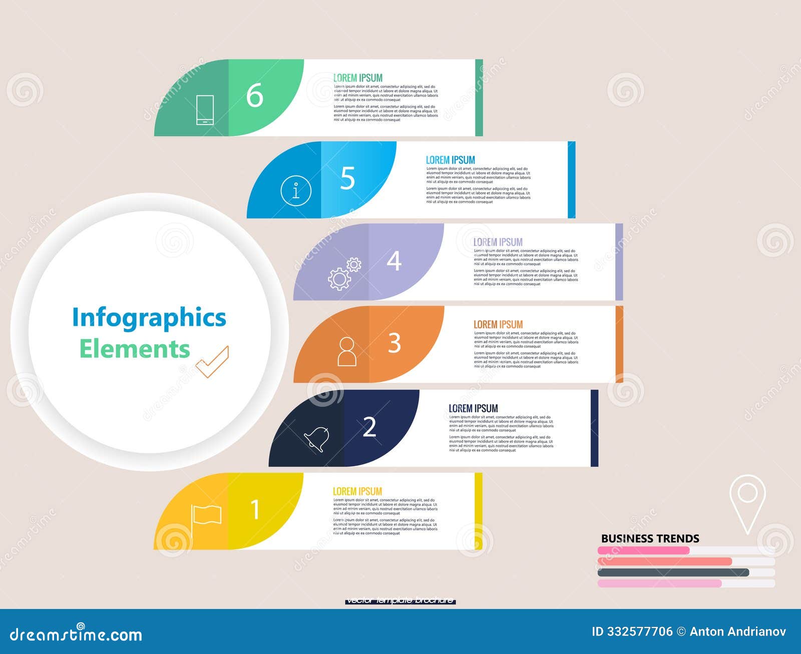 Infographics Elements. . for Use in Presentation. Flyer and Leaflet ...