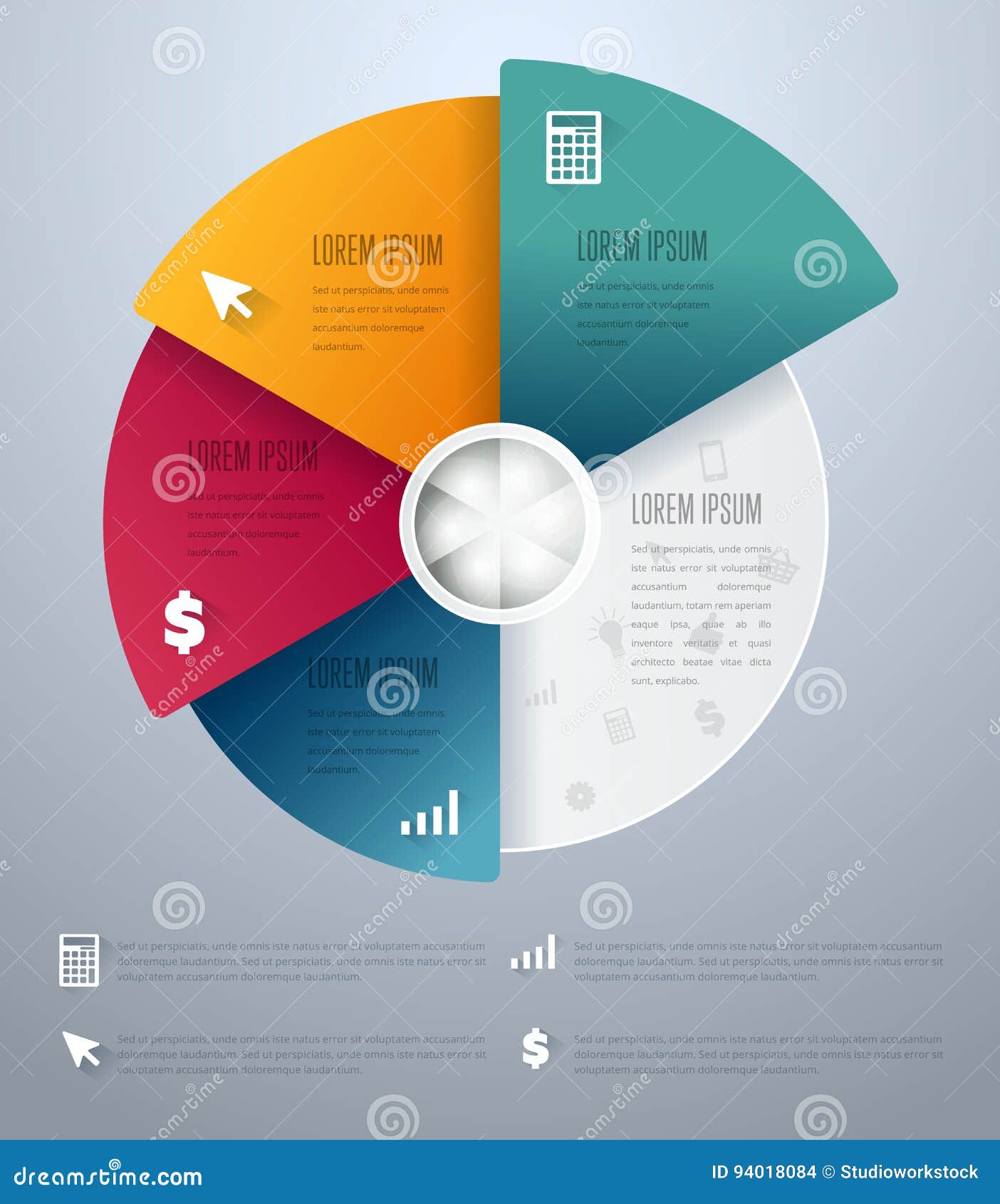 Infographics Elements Vector Template Stock Vector - Illustration of ...