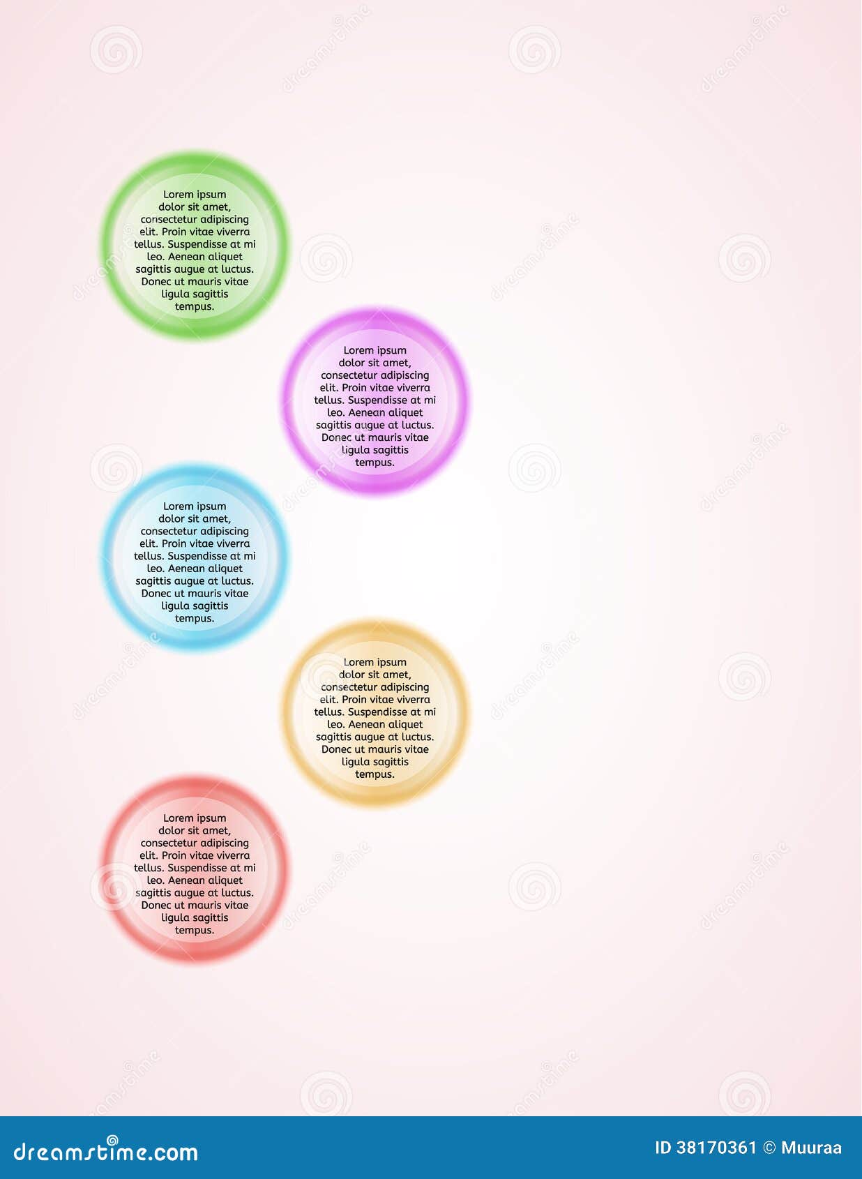 Infographics - Five Color Circle Panels Stock Vector - Illustration of ...