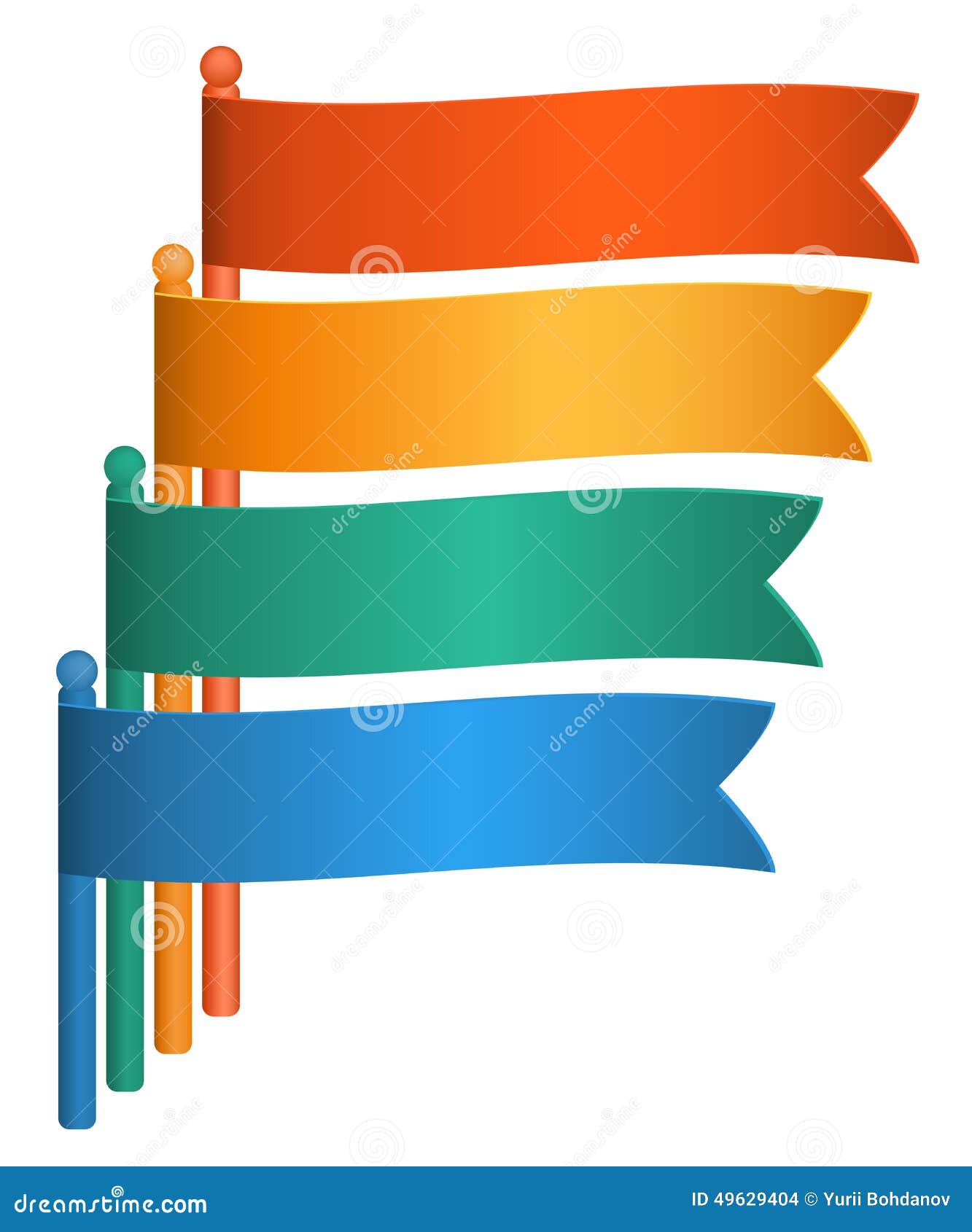 Infographics Flags Presentation Template Gradient Background Cartoon ...