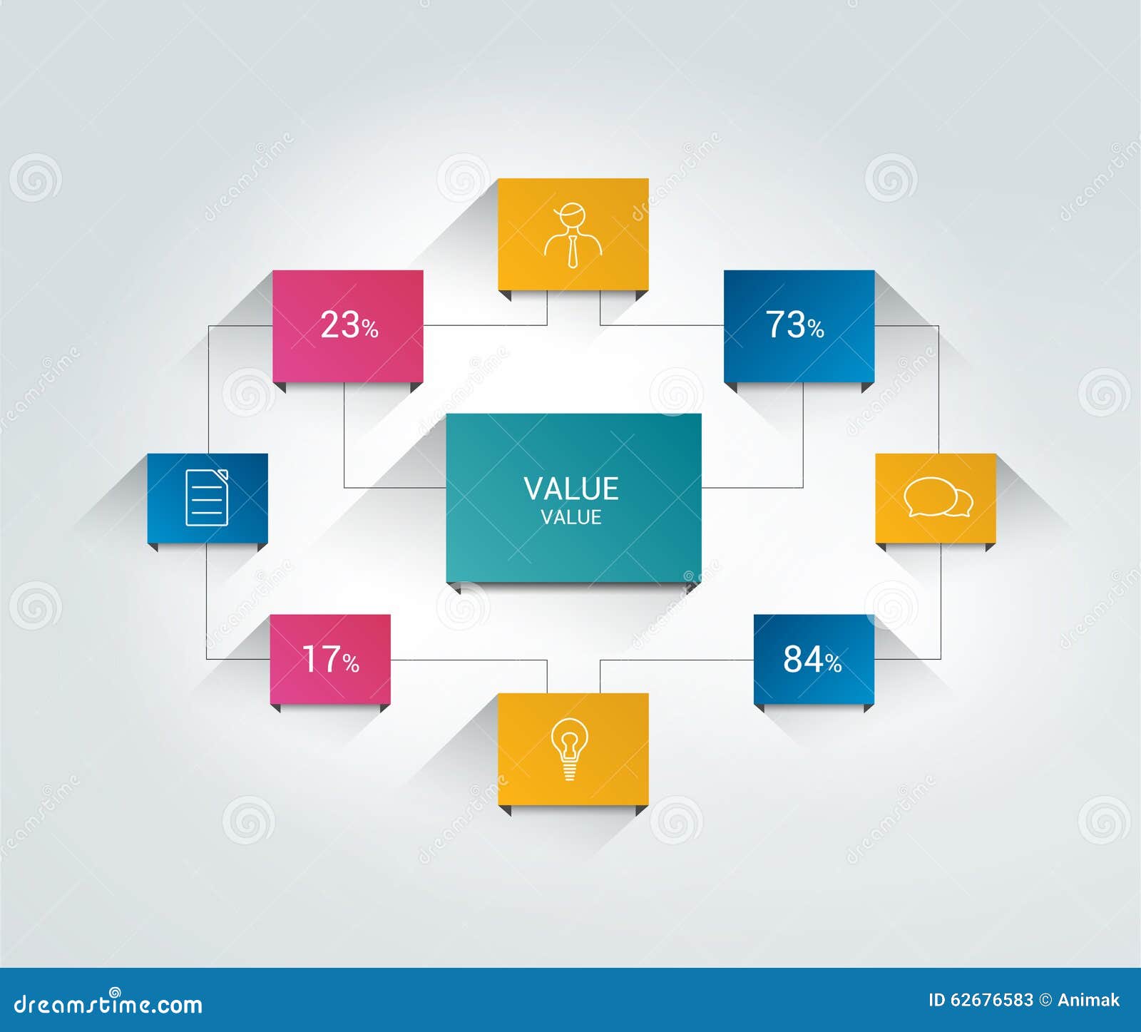 Infographics Flow Chart. Cartoon Vector | CartoonDealer.com #62676583
