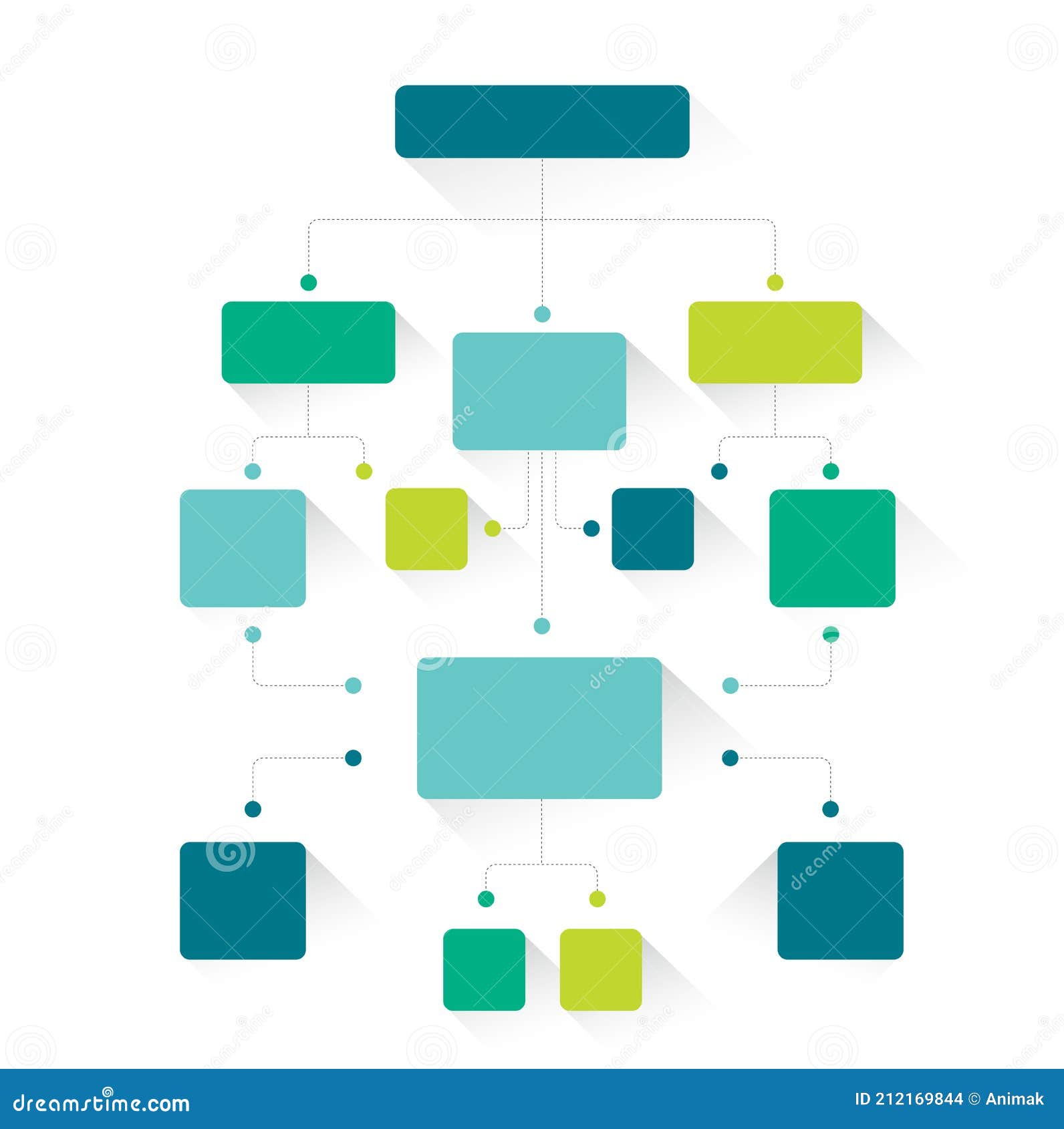 Infographics Flowchart. Colored Shadows Scheme Stock Vector ...