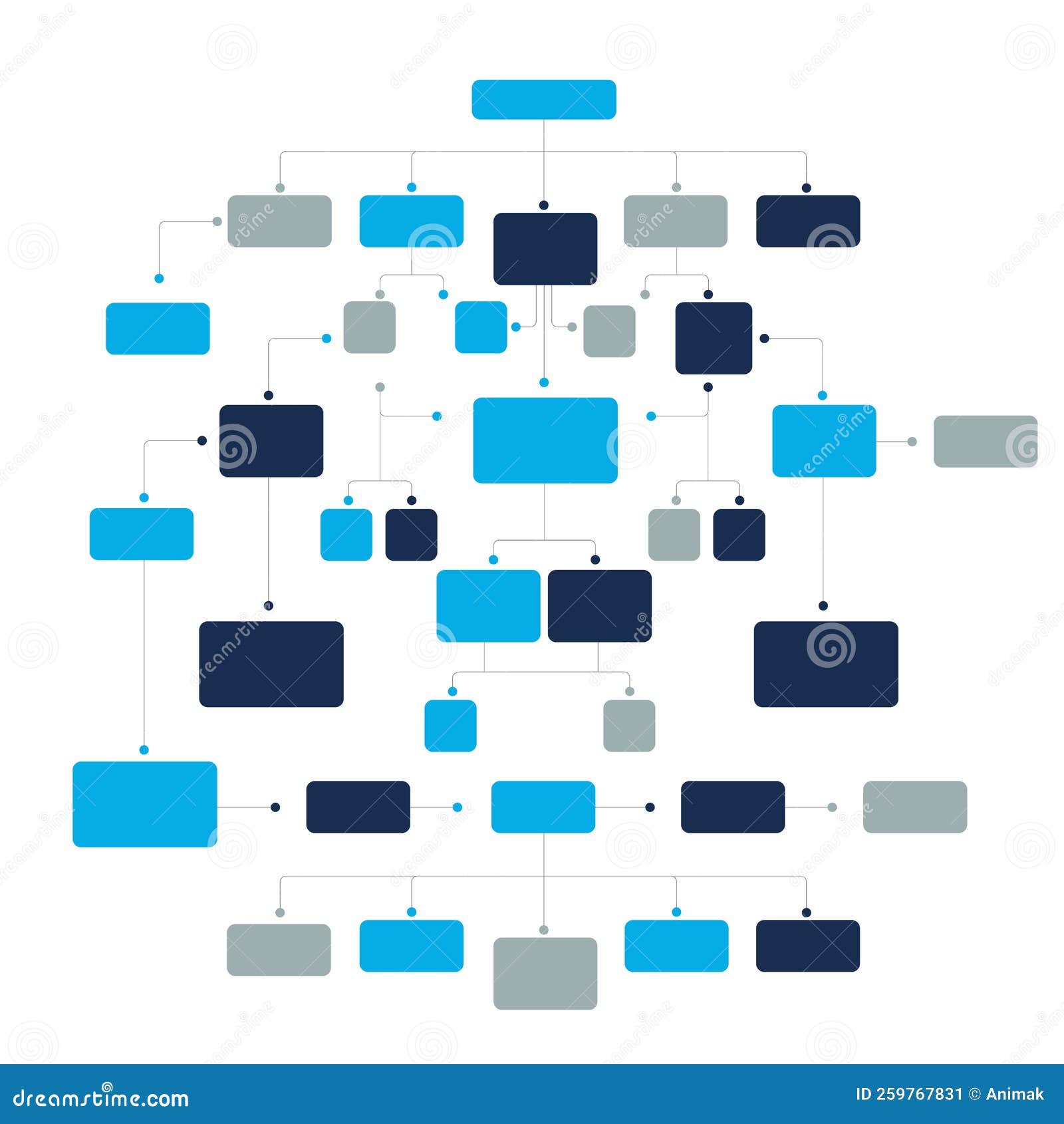 Infographics Flowchart. Colored Shadows Scheme Stock Vector ...