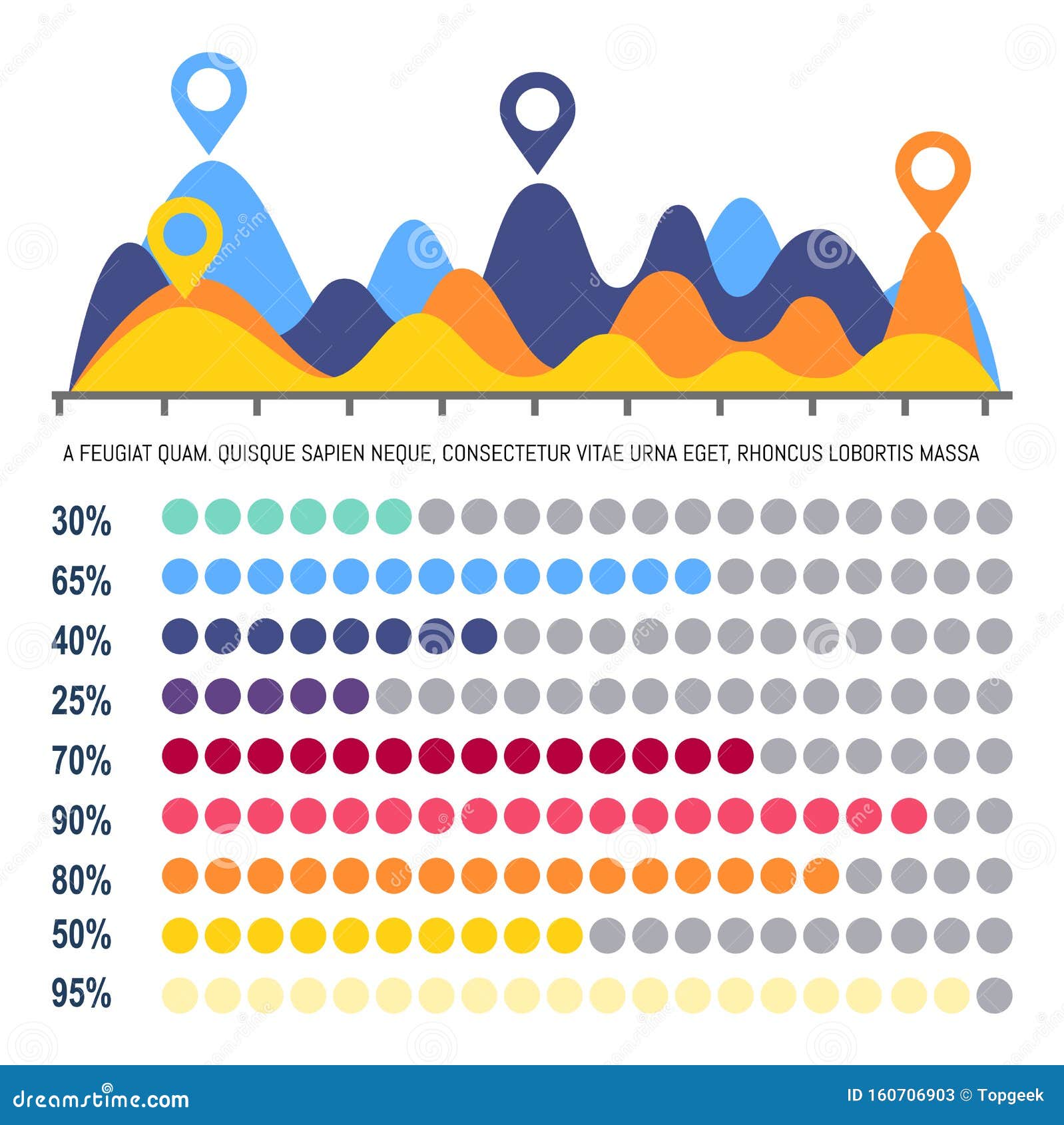 Infographics Flowchart with Percentage Information Stock Vector ...