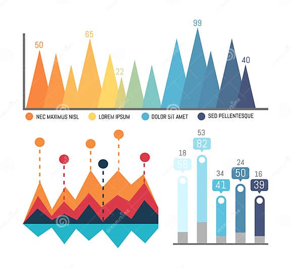Infographics and Flowcharts, Tables and Scales Stock Vector ...