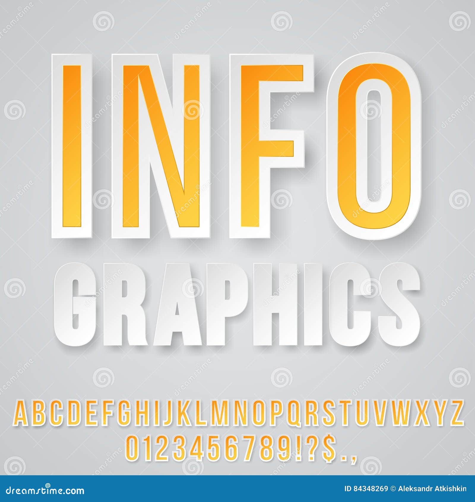 Infographics font set stock vector. Illustration of design - 84348269