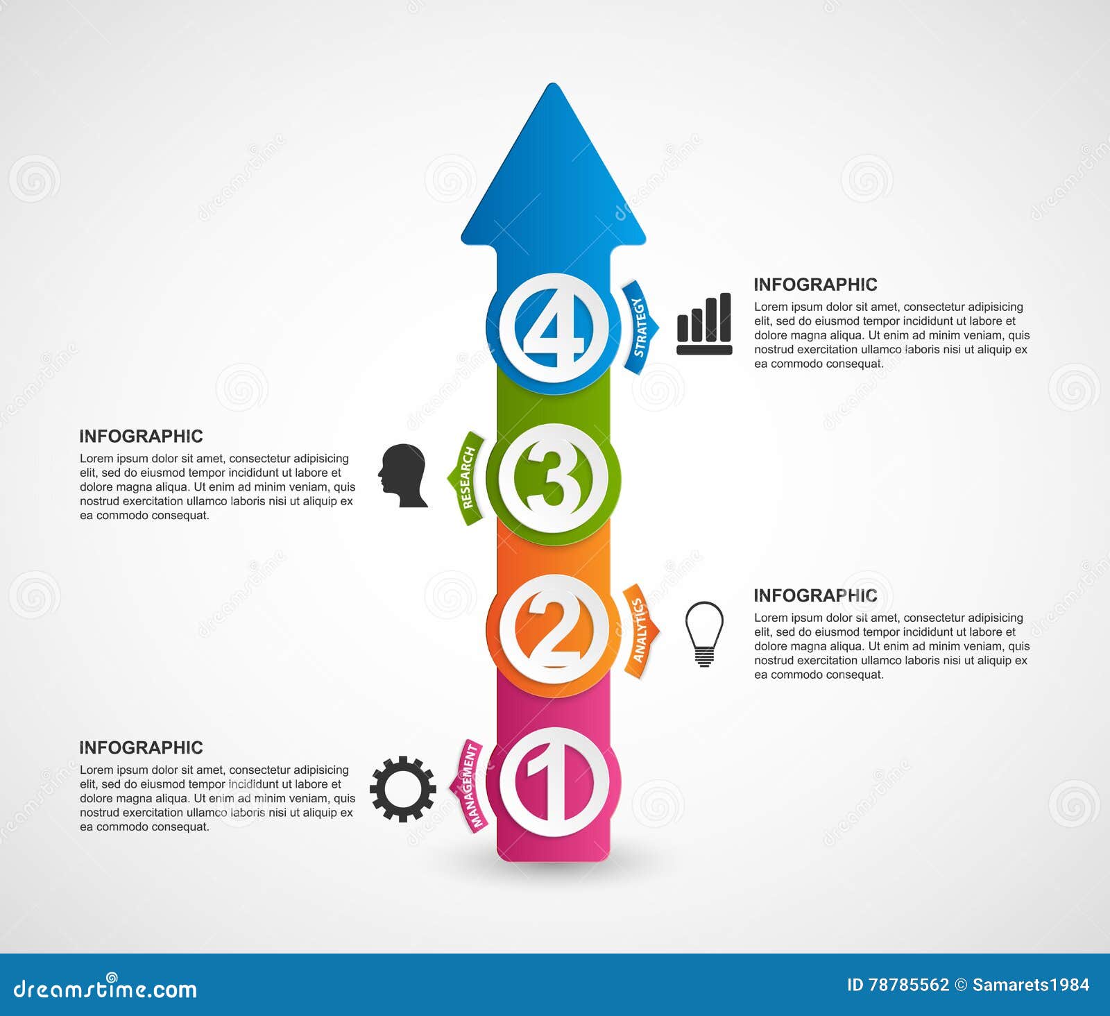 Infographics in the Form of Arrows. Stock Vector - Illustration of ...