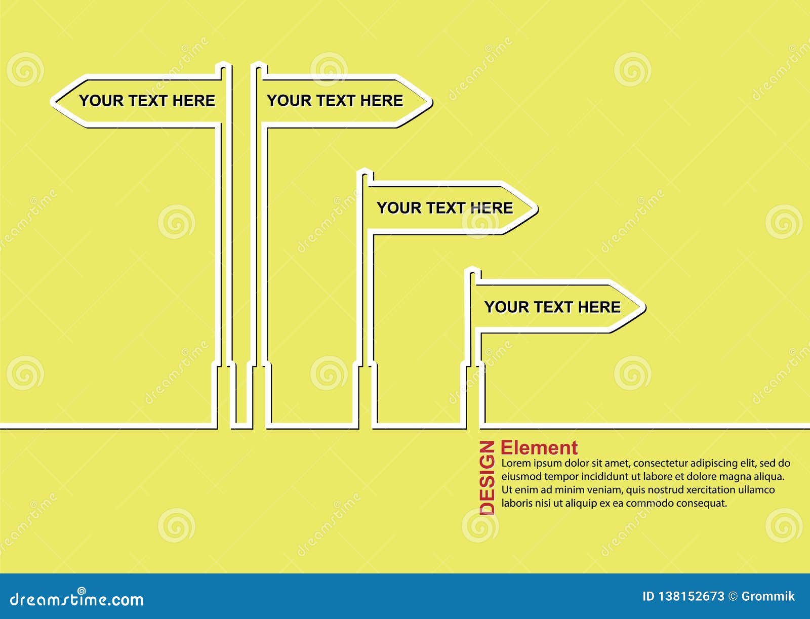 Infographics, Direction or Stage of Development Stock Vector ...