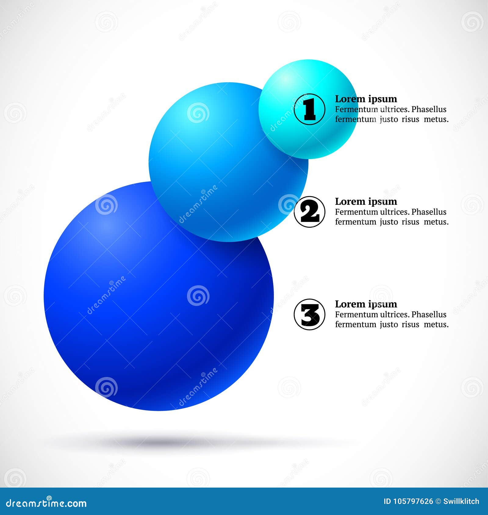 Infographics With Group Of Flying Balls Vector Illustration ...