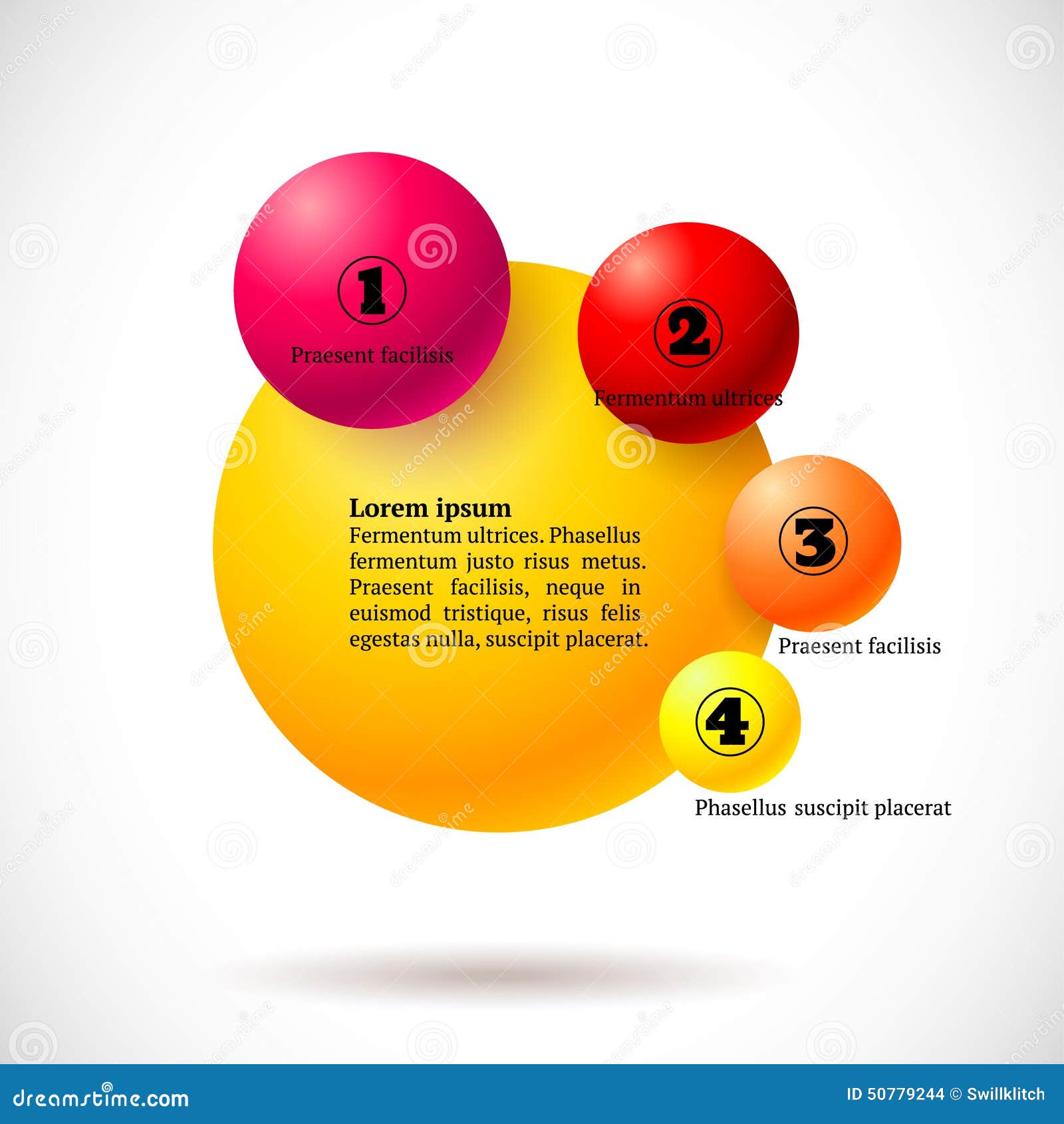 Infographics with Group of Flying Balls Stock Vector - Illustration of ...