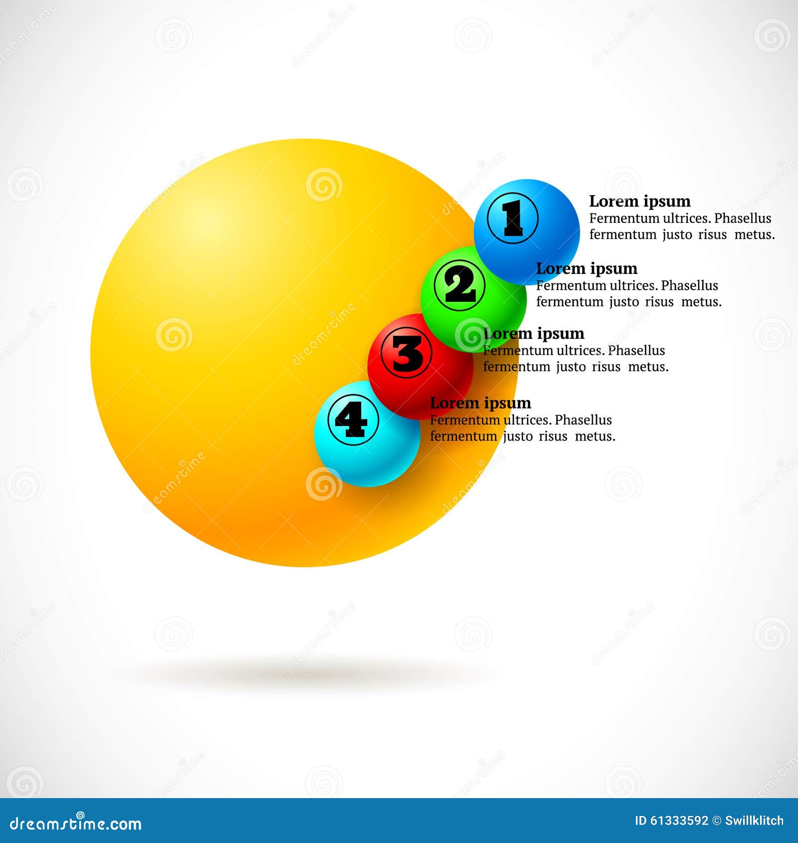 Infographics With Group Of Flying Balls Vector Illustration ...