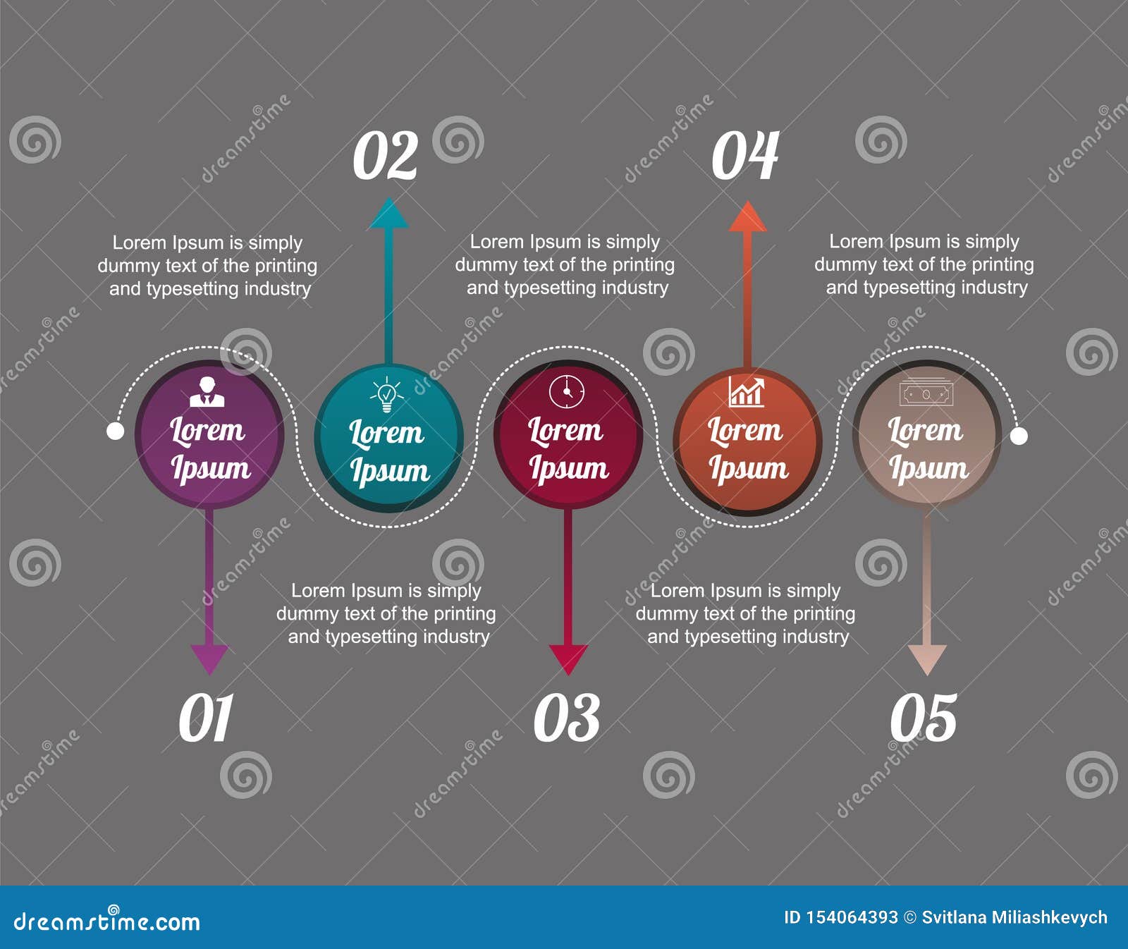 Variants Of Five Banners. Cartoon Vector | CartoonDealer.com #5122389