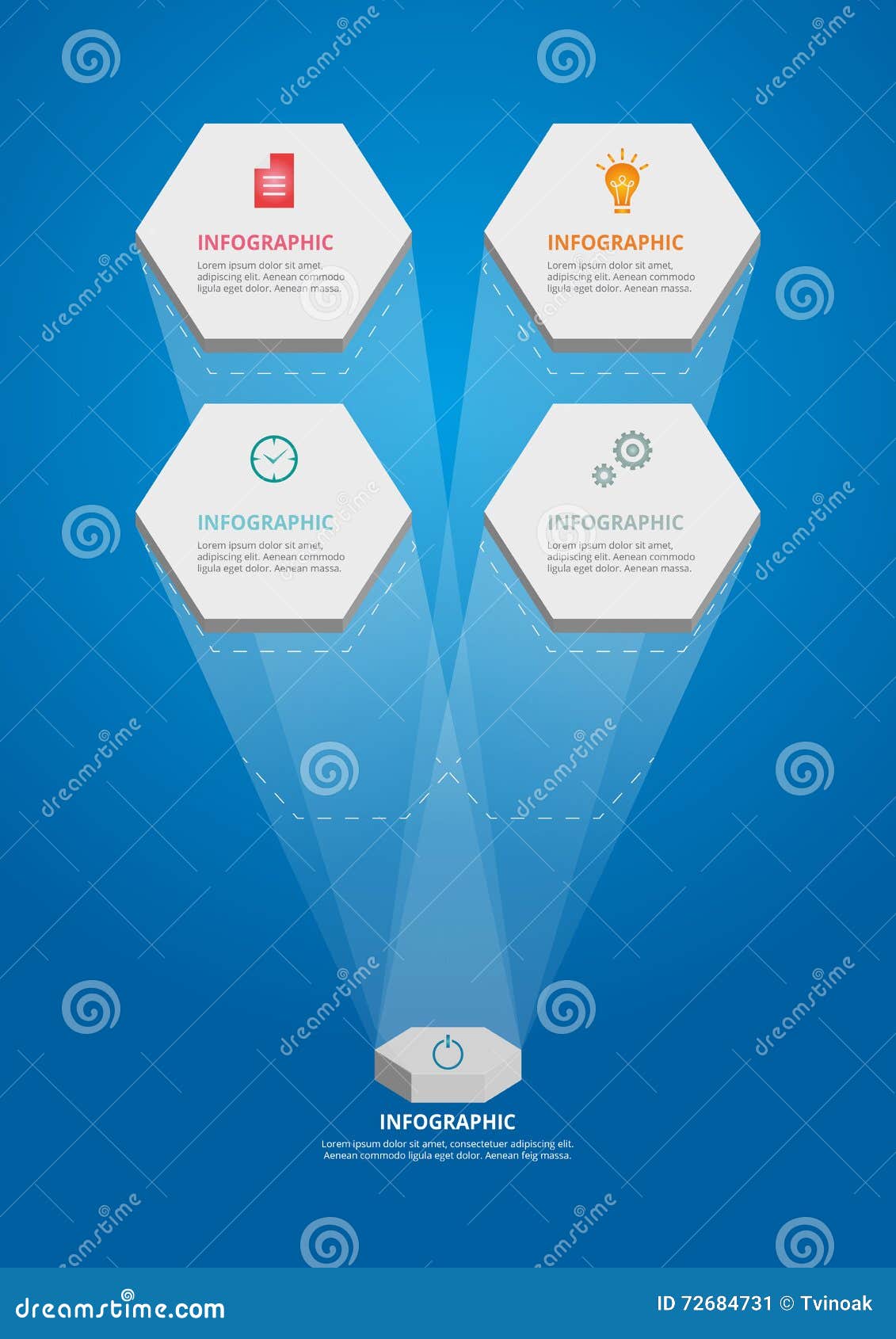 Infographics-Hexa-4_Template Ilustración del Vector - Ilustración de ...