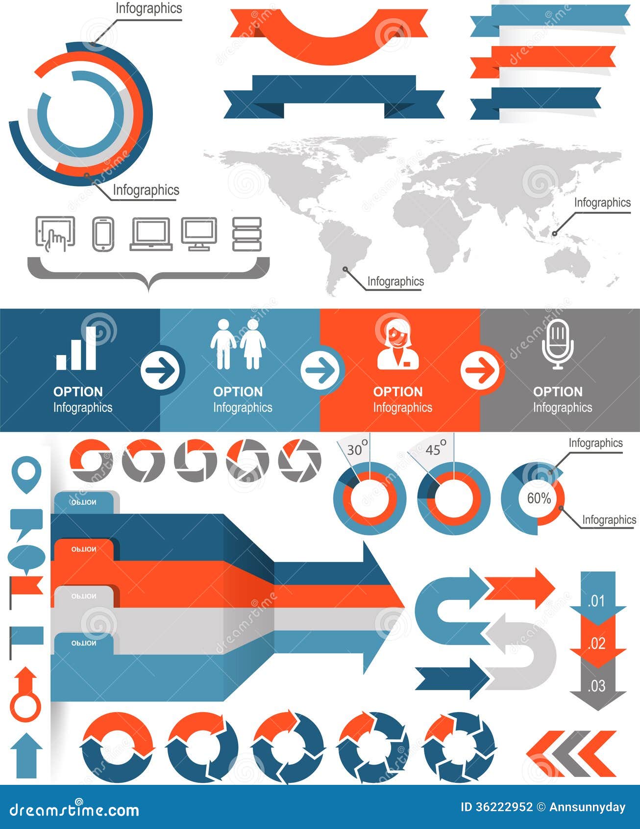 Infographics icons stock vector. Illustration of laptop - 36222952