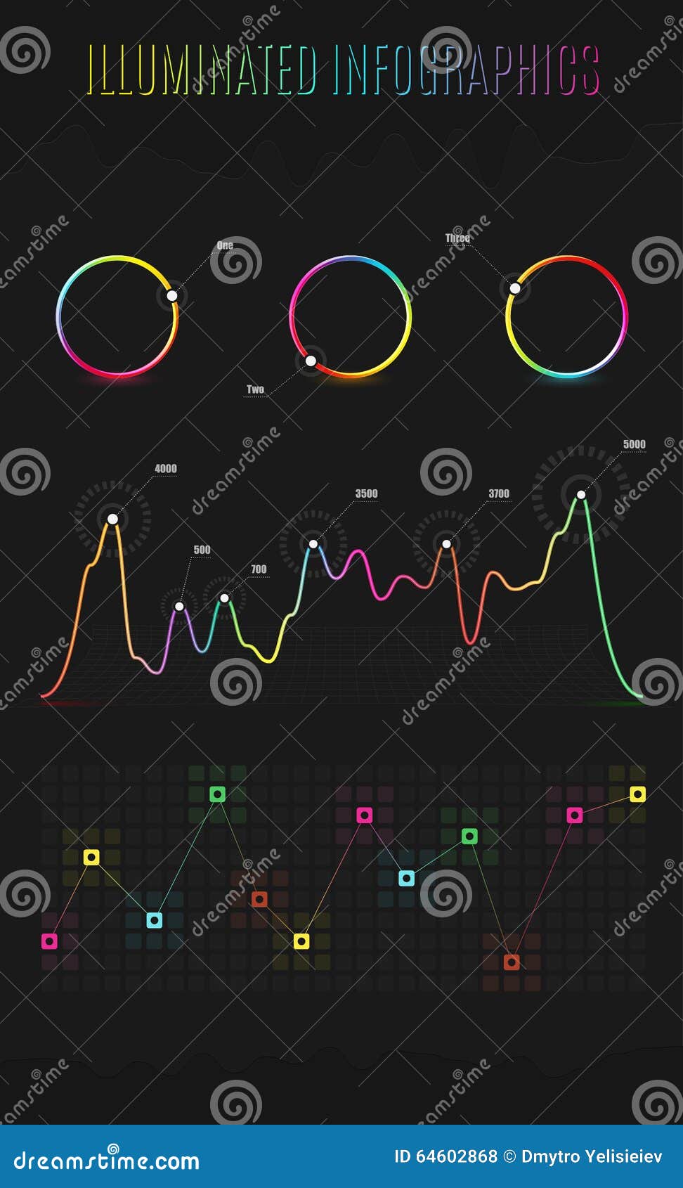 Infographics Iluminado Da Energia Ilustração Stock - Ilustração de ...