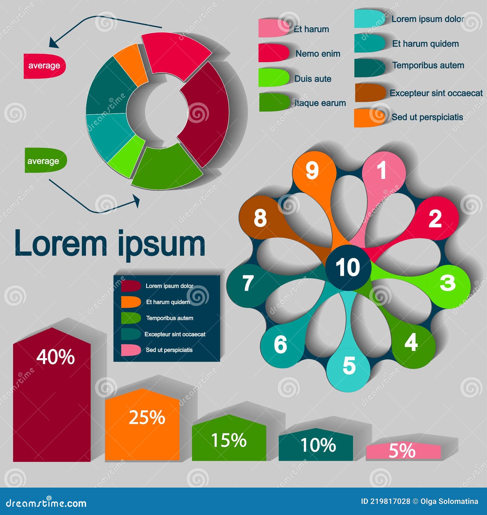 Infographics in the Form of a Circle Stock Vector - Illustration of ...