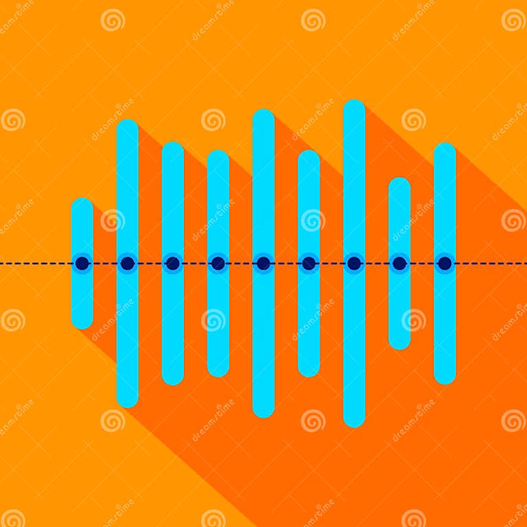 Infographics with Long Shadow on Blue Overlapping Bars Stock Vector ...