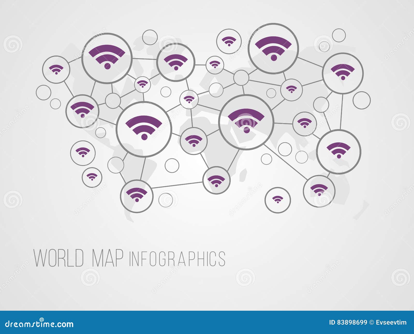 Infographics Map With Symbols Cartoon Vector | CartoonDealer.com #83898699