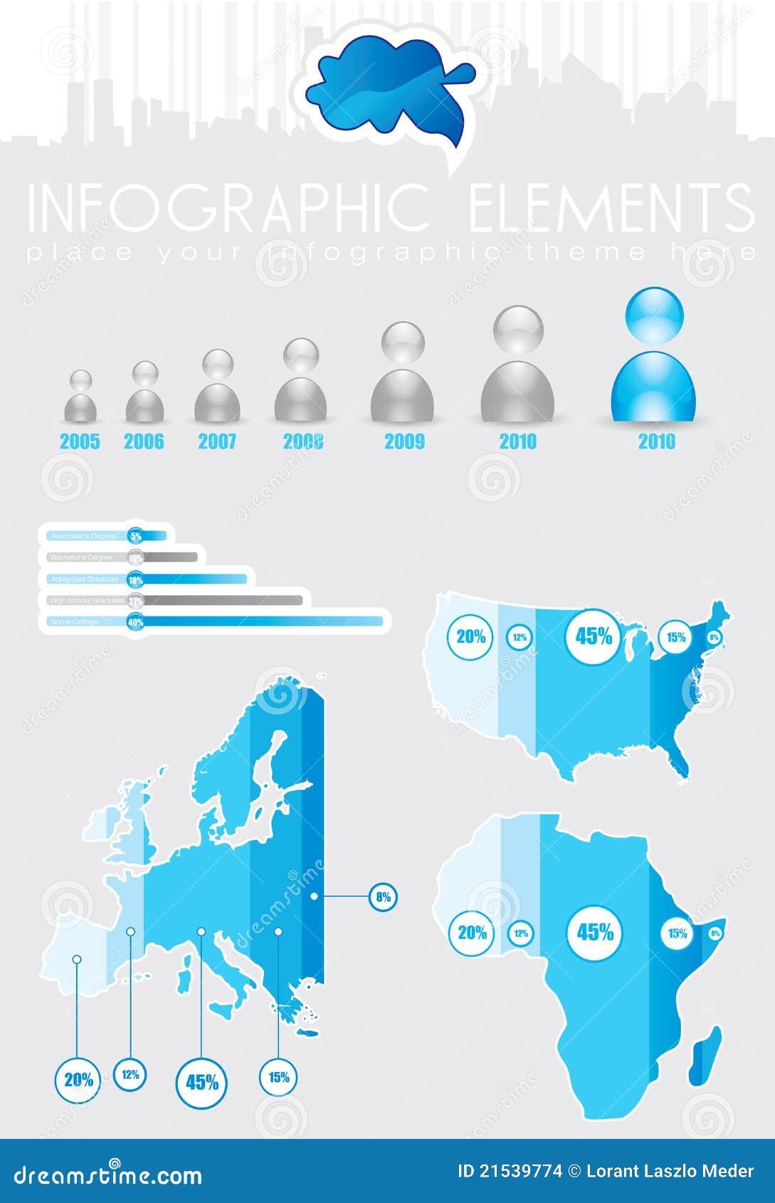 Infographics With Maps And Charts Vector Illustration | CartoonDealer ...