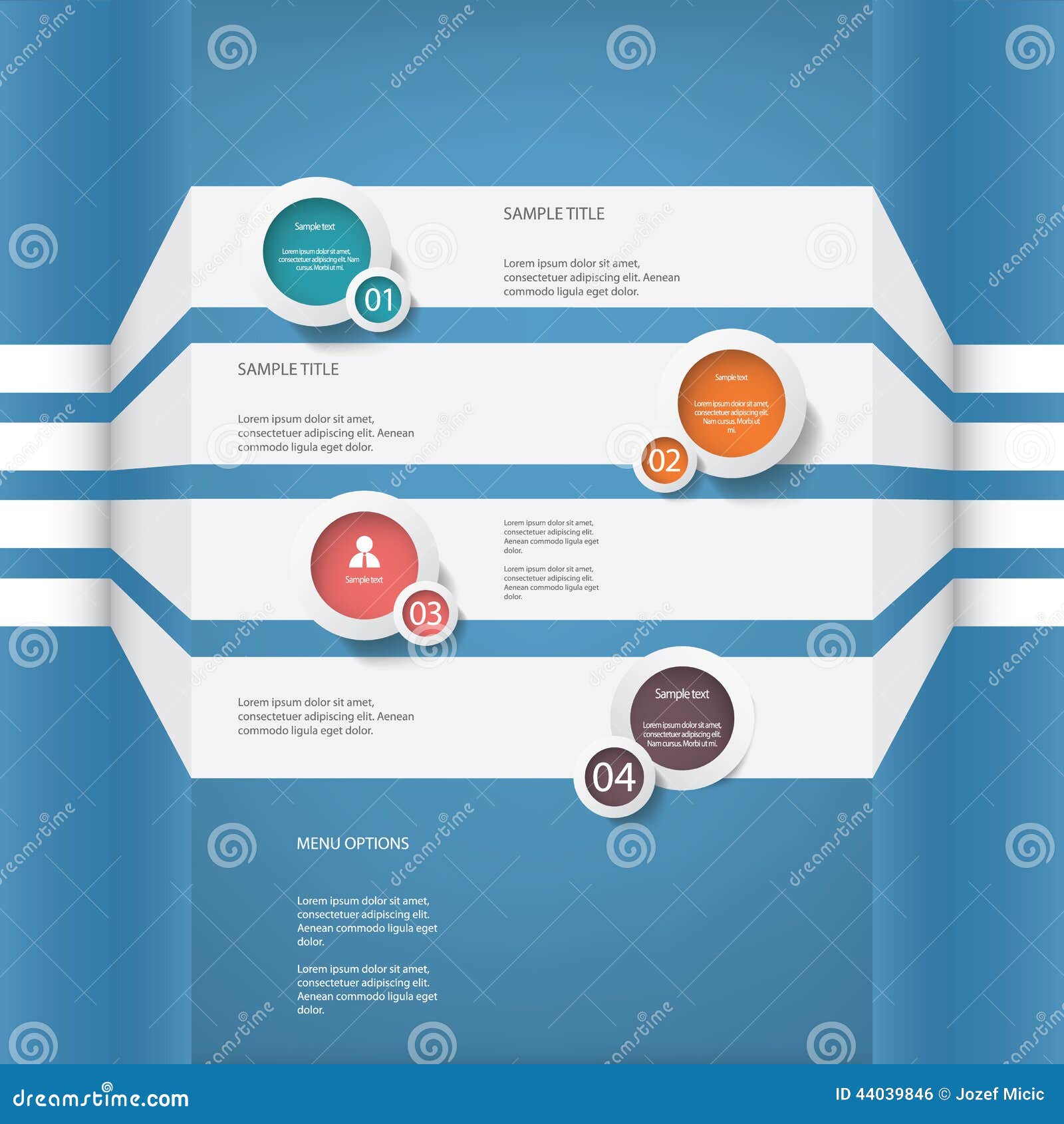 Infographics Menu Vector Design with Four Options Stock Vector ...
